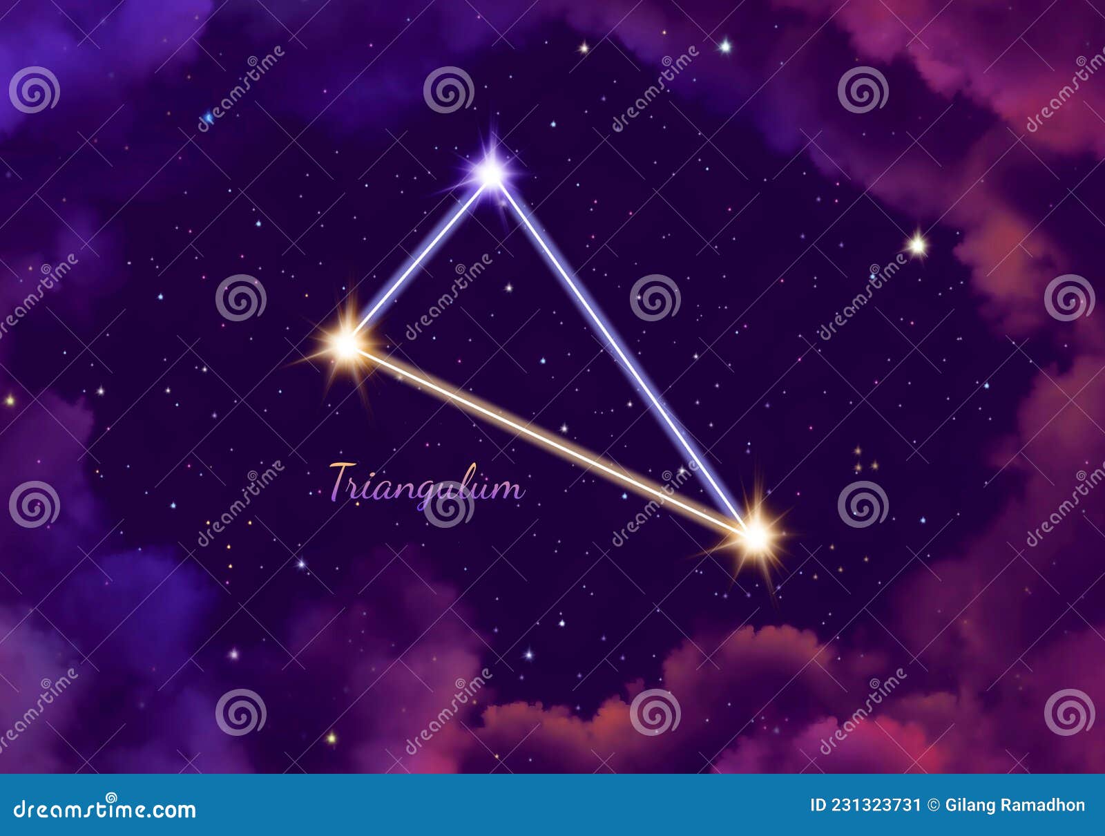 Illustration Image of the Constellation Triangulum Stock Illustration ...