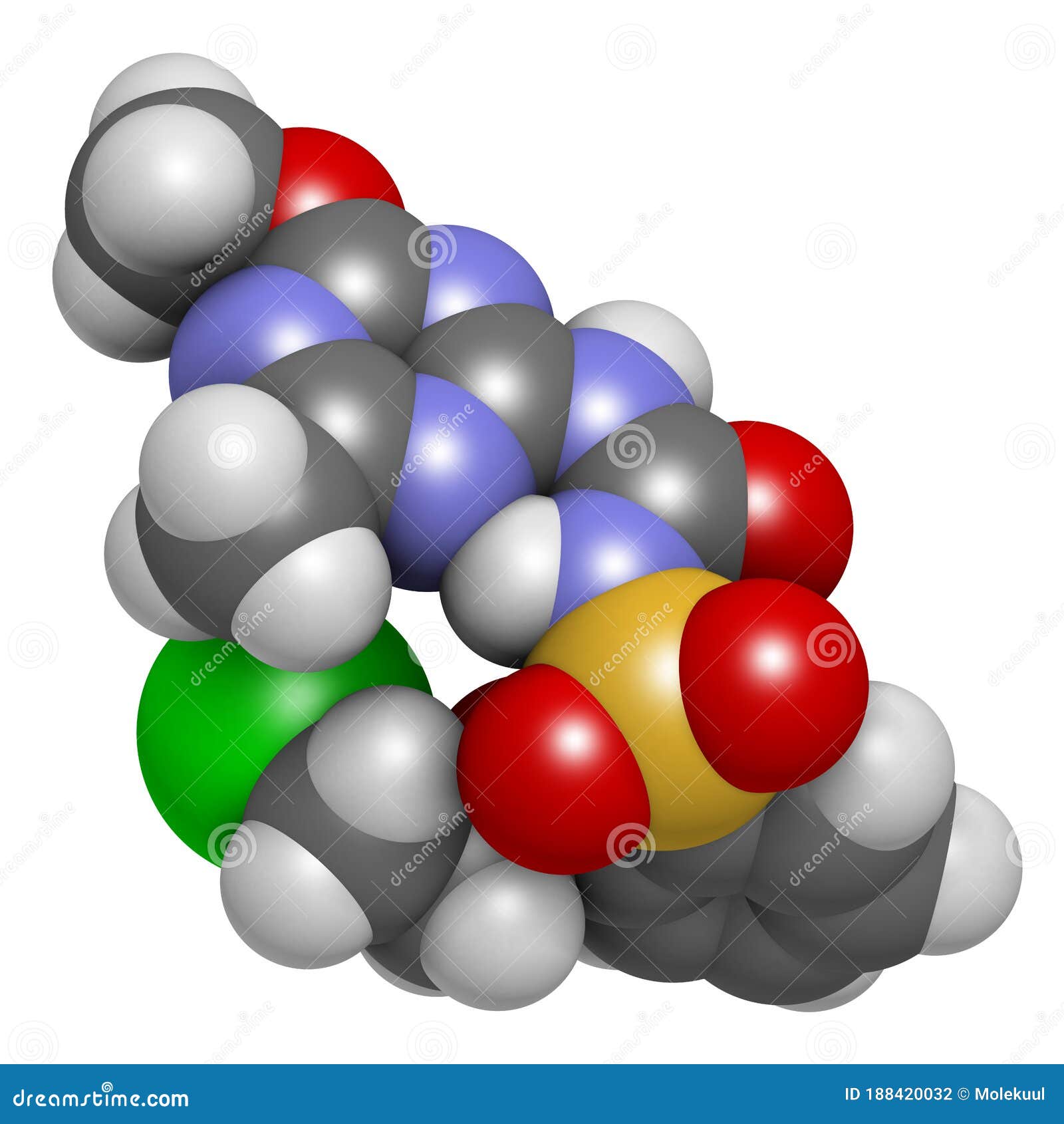 Triasulfuron Herbicide Molecule. 3D Rendering Stock Illustration ...