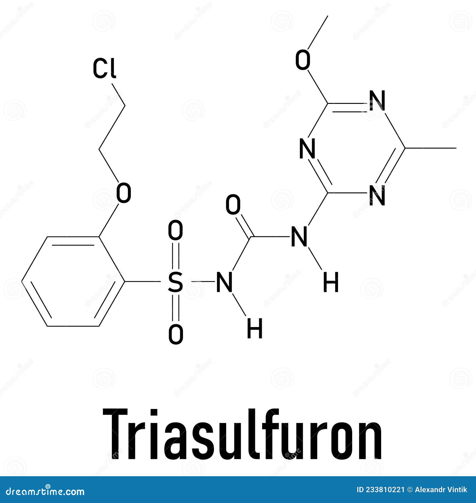Triasulfuron Herbicide Molecule. Skeletal Formula Stock Vector ...