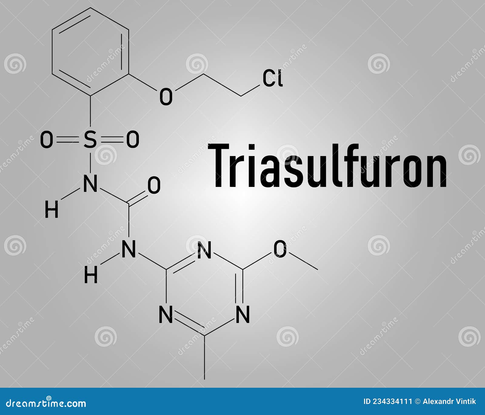 Triasulfuron Herbicide Molecule. Skeletal Formula Stock Vector ...