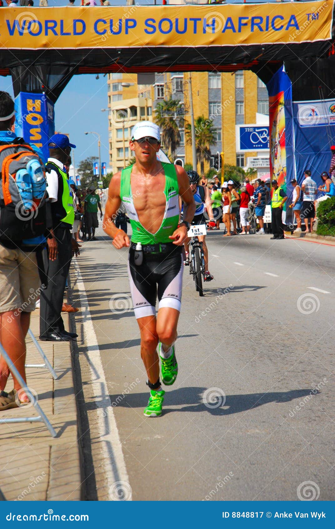 Triathlete running editorial photography. Image of races - 8848817