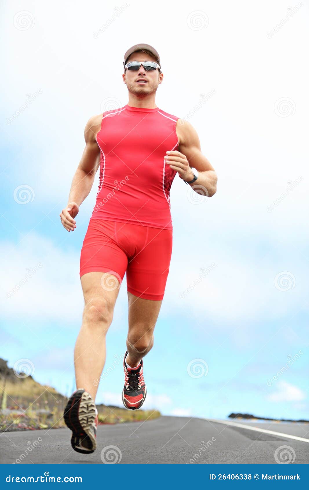 Triathlete Running Man Royalty Free Stock Photos - Image: 26406338