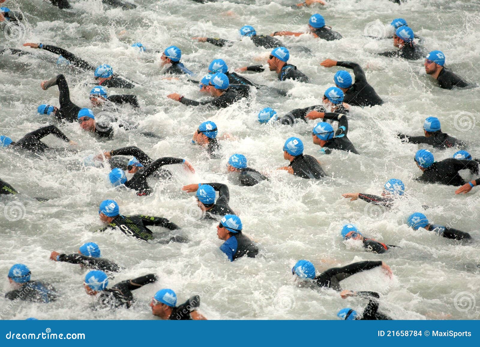 Triathletes on Start editorial stock image. Image of exercise - 21658784