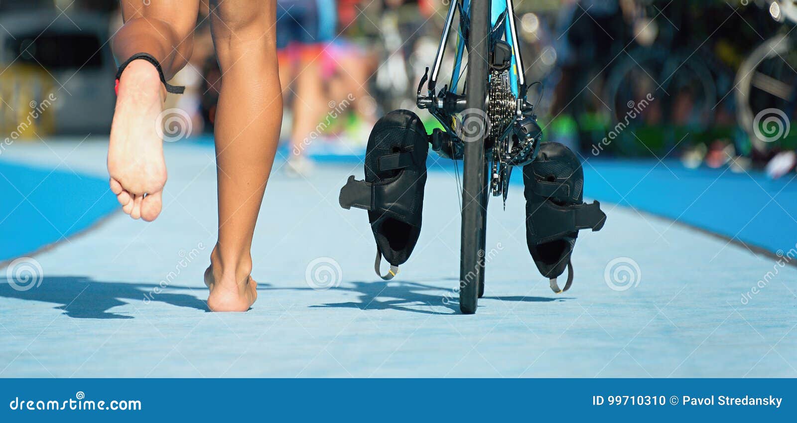 Triathlon Bike the Transition Zone Stock Photo - Image of biker, track ...