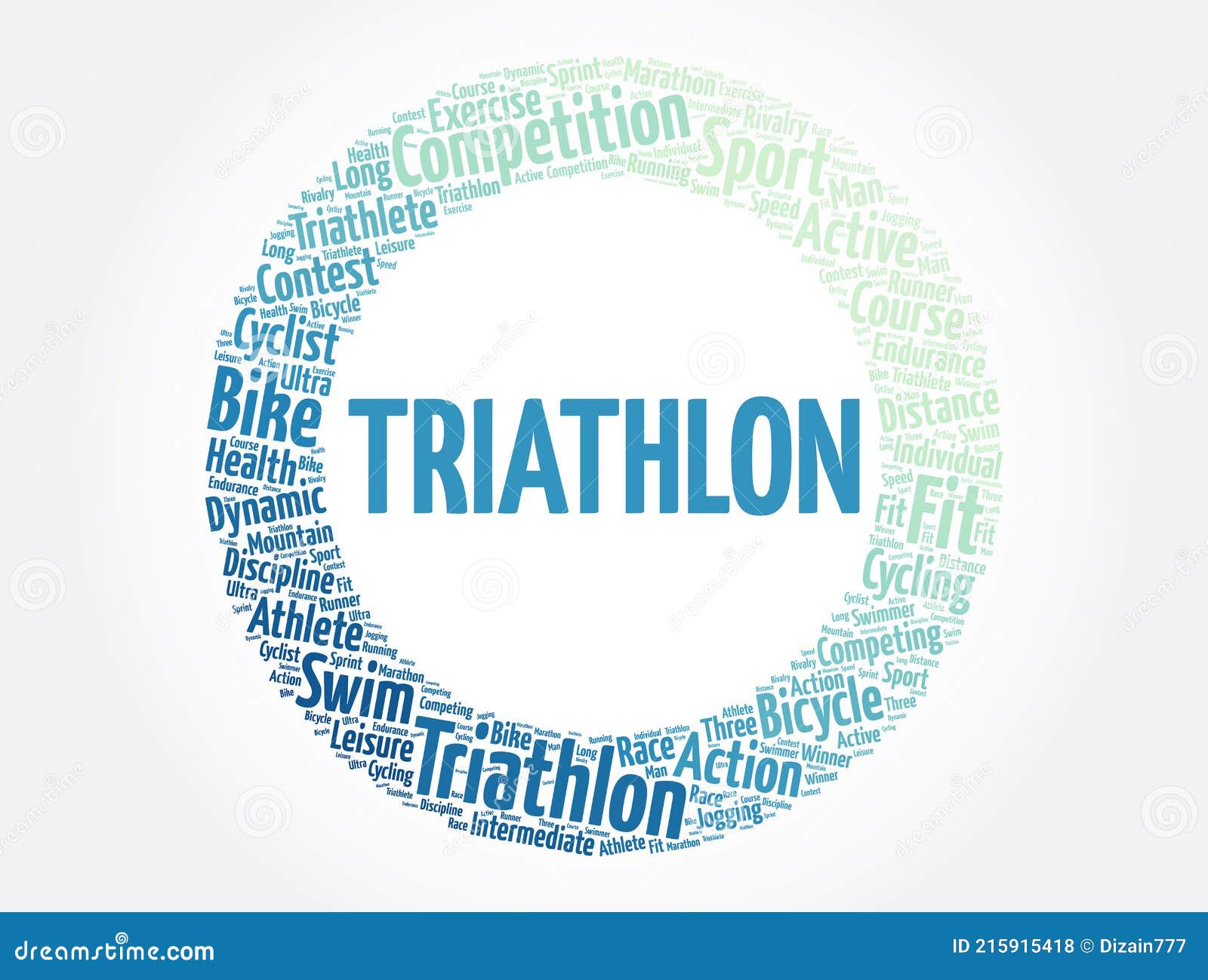 Triathlon Word Cloud Sport Concept Fond Illustration Stock ...