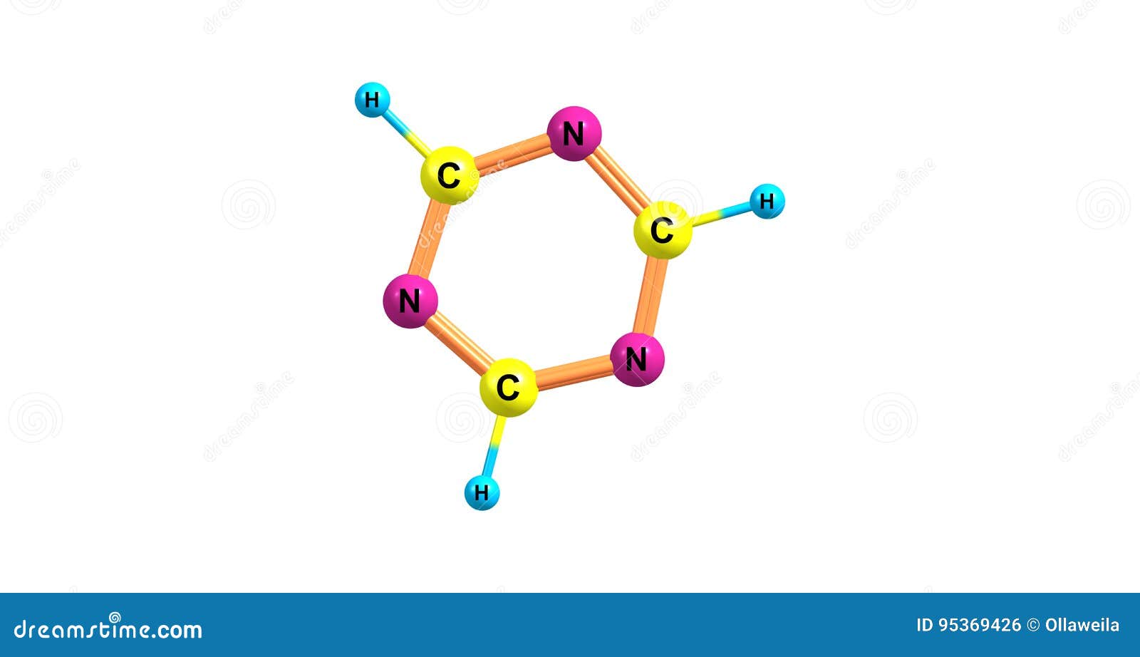 Triazine Molecular Structure Isolated On Grey Royalty-Free Illustration ...
