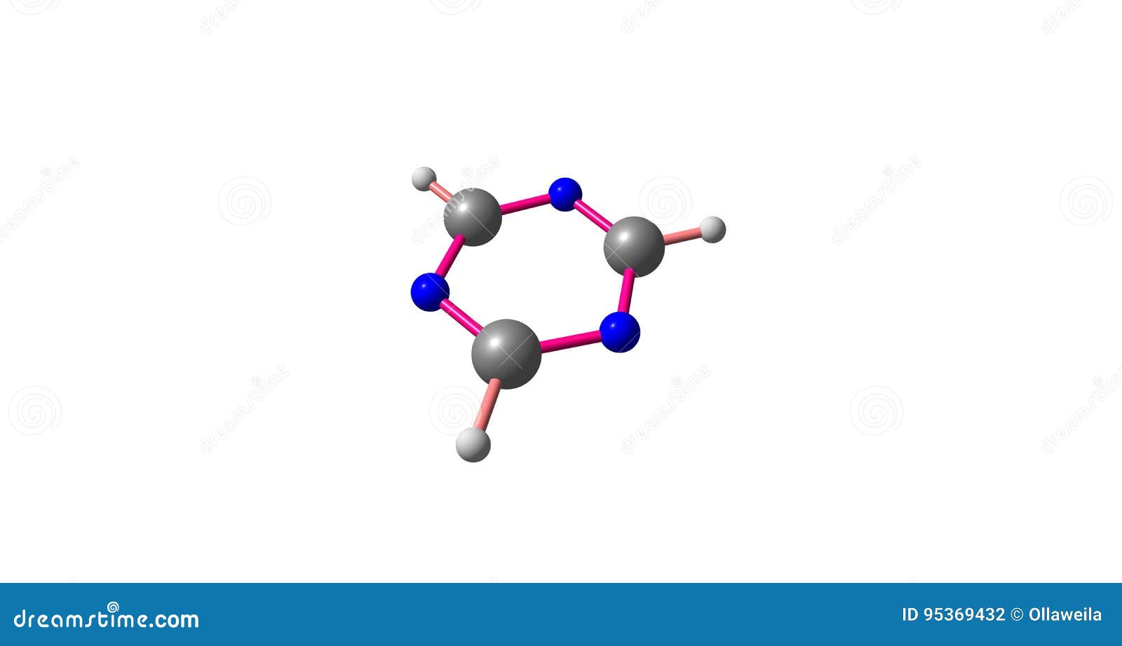 Triazine Molecular Structure Isolated on White Stock Illustration ...