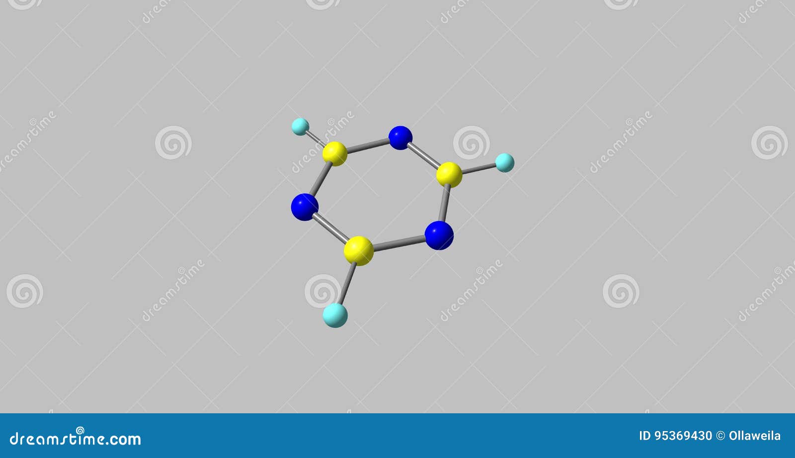 Triazine Molecular Structure Isolated On Grey Royalty-Free Illustration ...