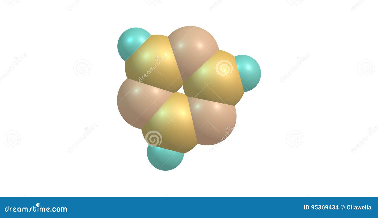 Triazine Molecular Structure Isolated on White Stock Illustration ...