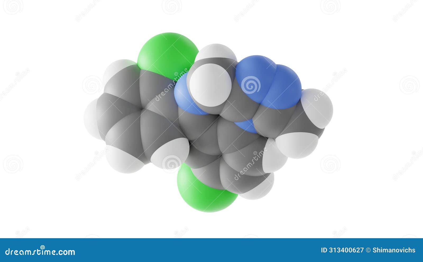 Triazolam Molecule, Structural Chemical Formula, Ball-and-stick Model ...