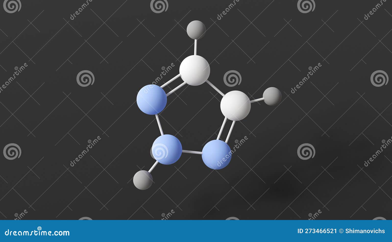 Triazole Molecular Structure, 3d Model Molecule, 1,2,3-Triazole ...
