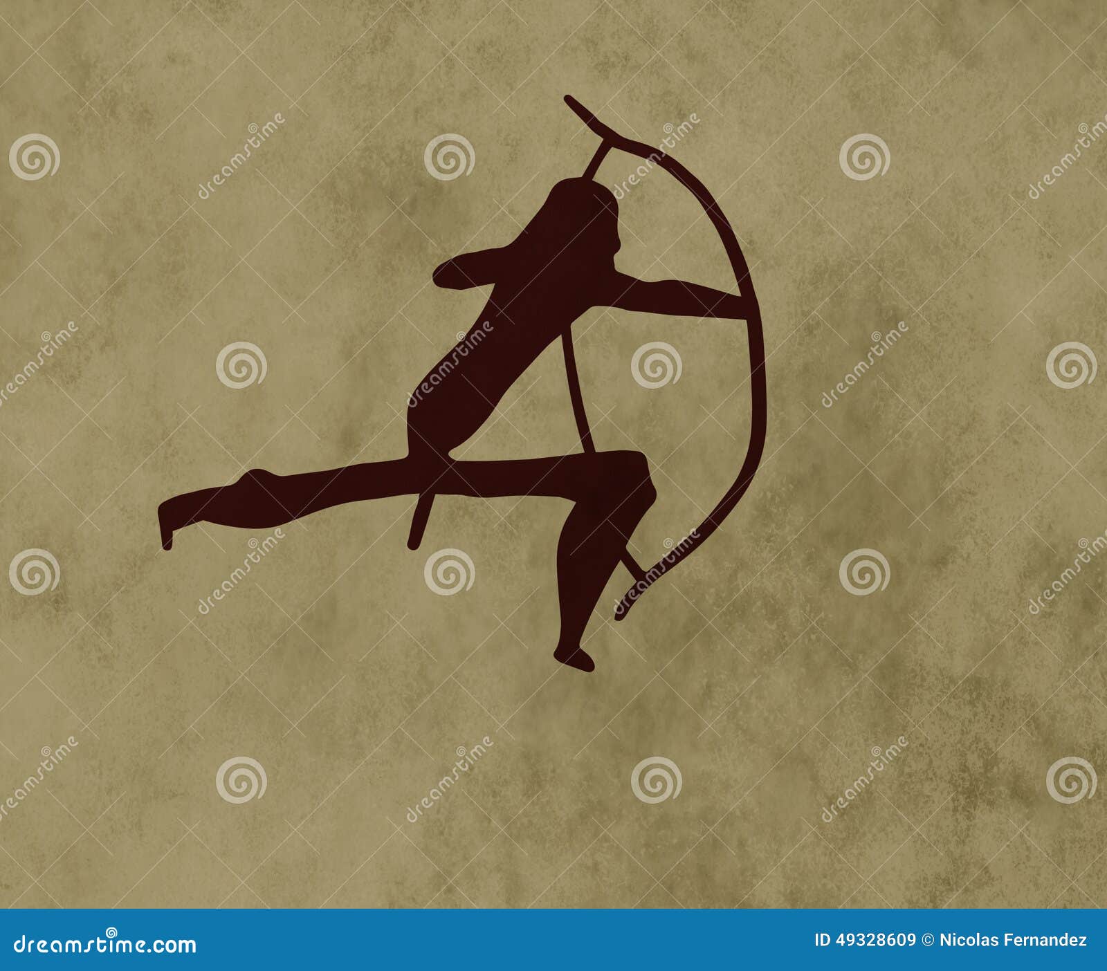 Tribal archer stock illustration. Illustration of painting - 49328609
