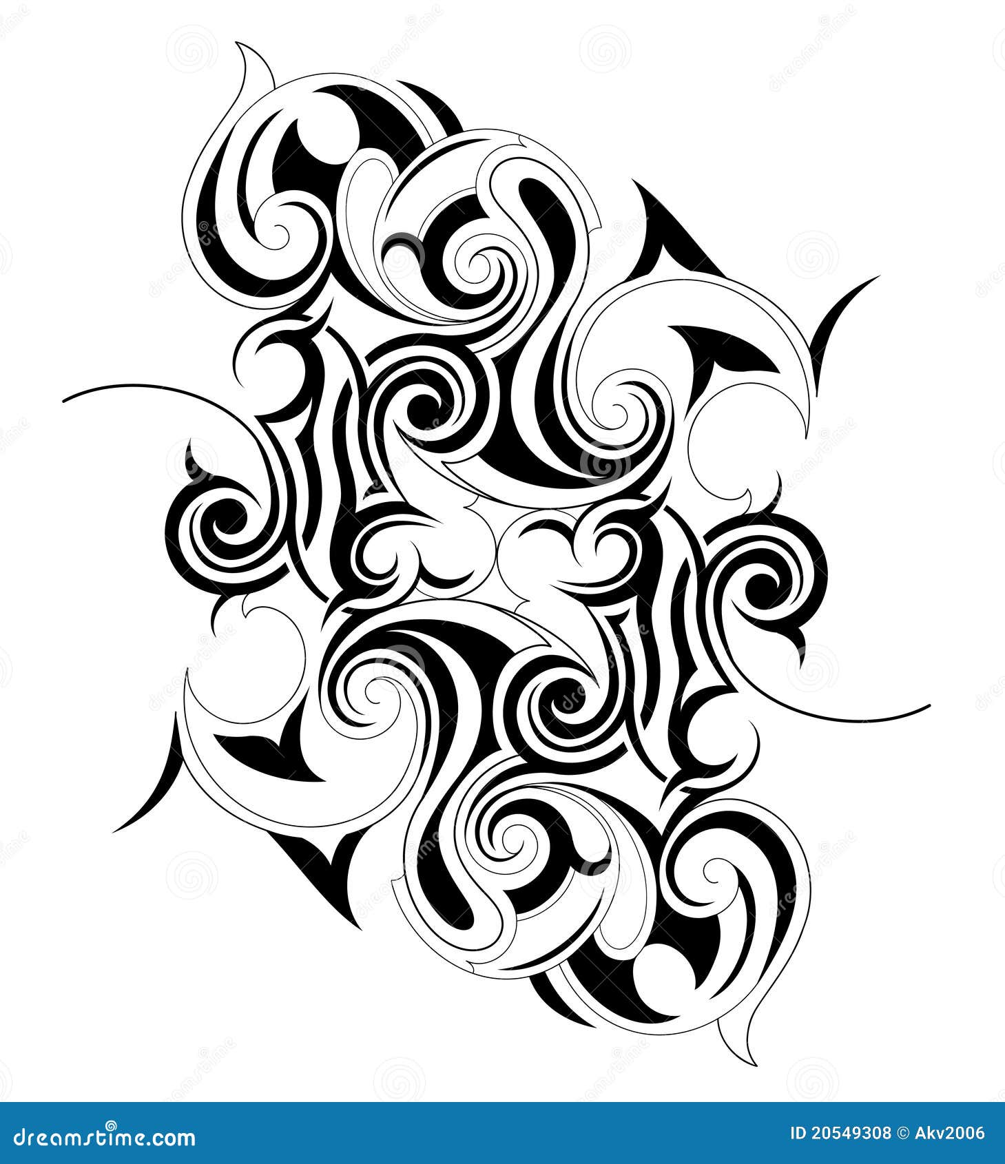 Tribal art stock vector. Illustration of scroll, isolated - 20549308