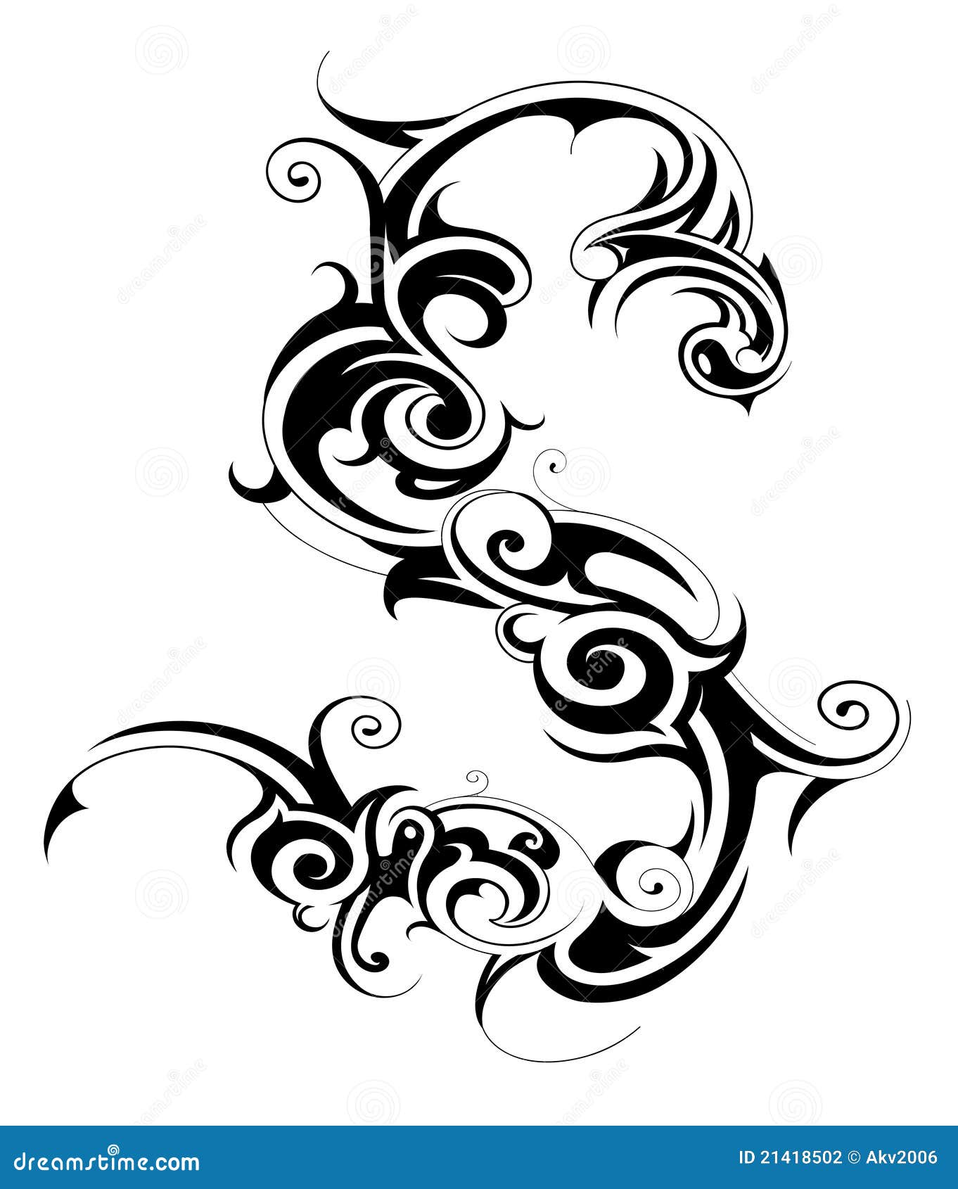 Tribal Letter A Tattoo Designs