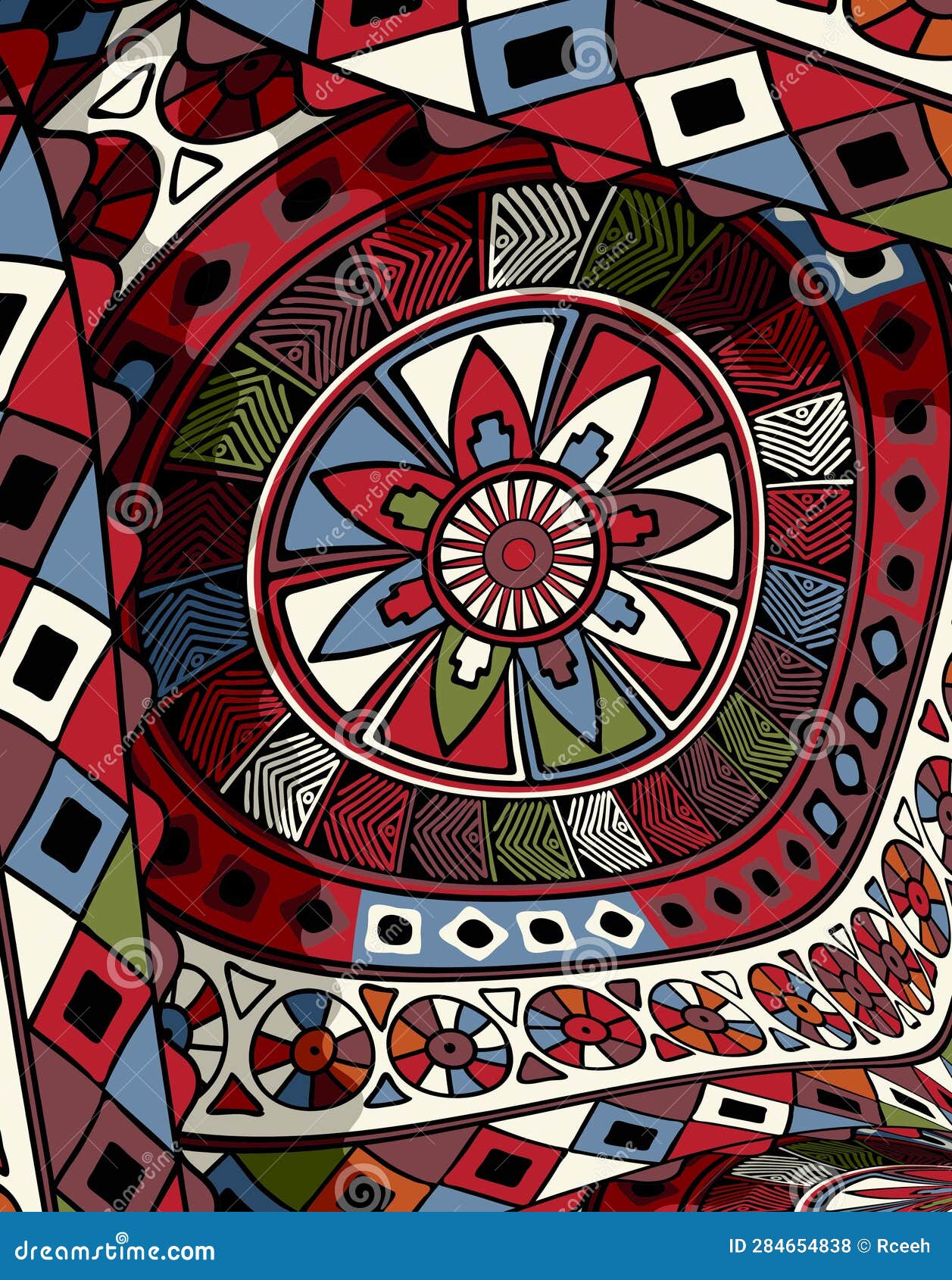 Tribal art background 9 stock vector. Illustration of abstract - 284654838