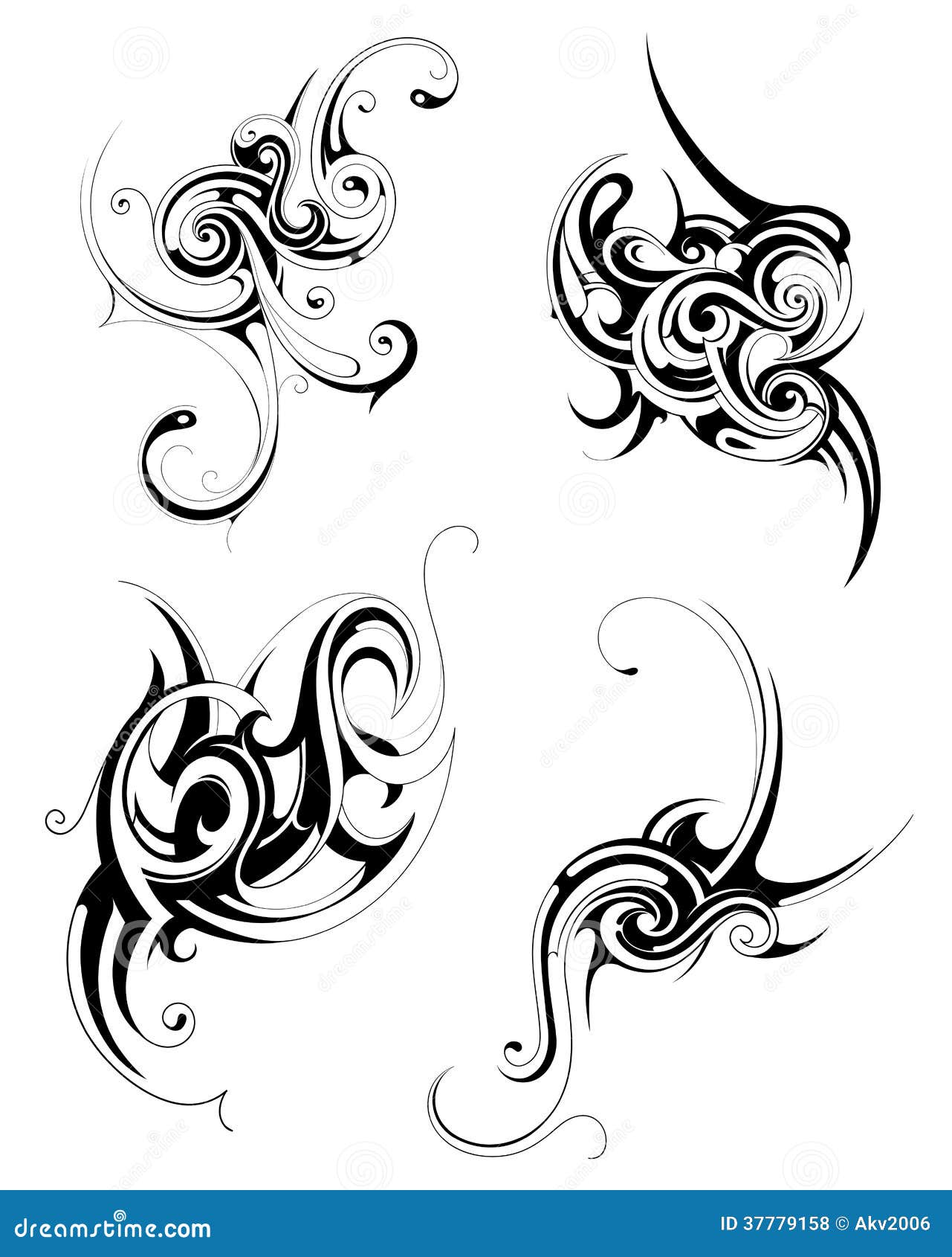 Tribal art set stock vector. Illustration of detail, drawn - 37779158