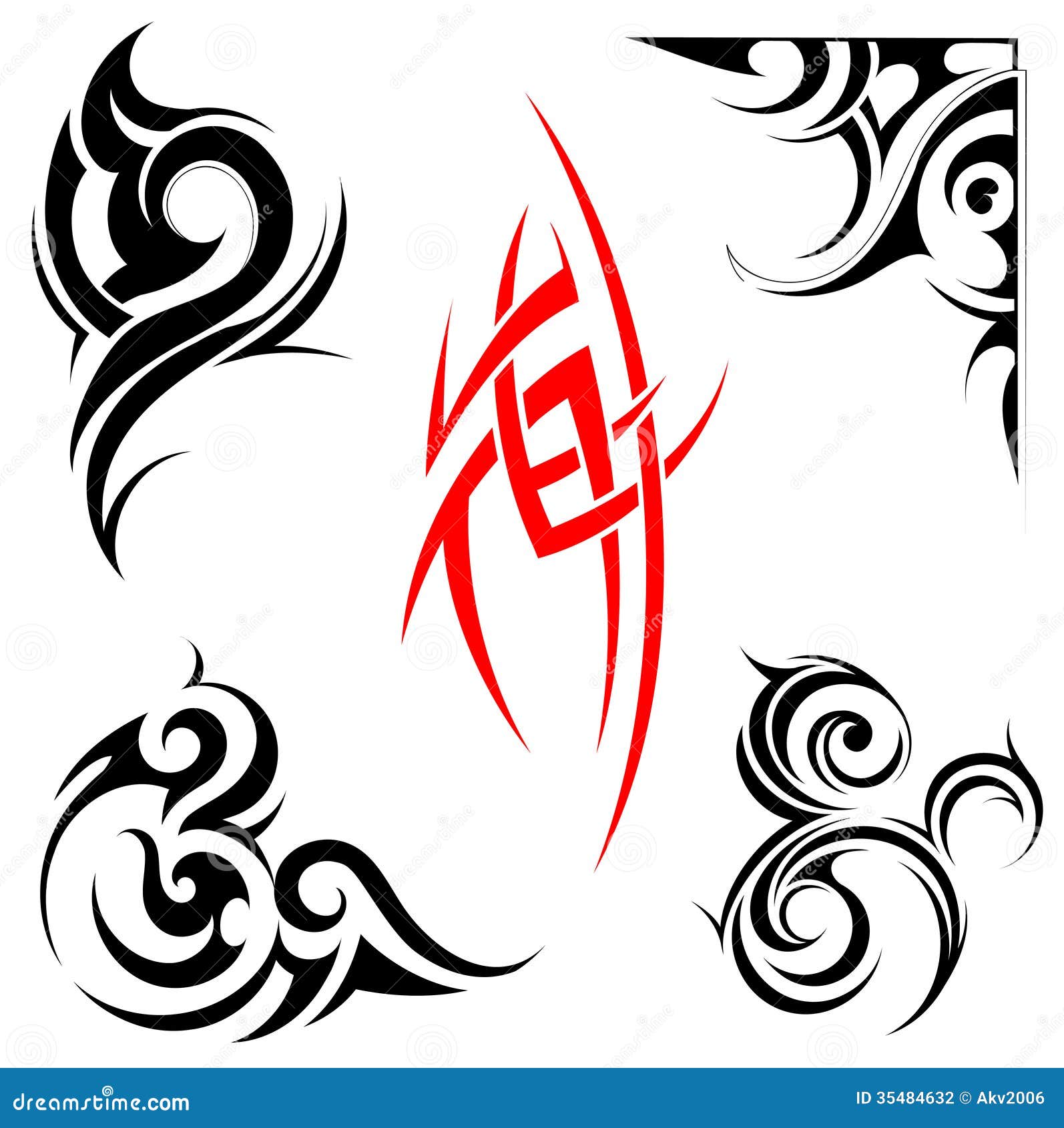 Tribal art set stock vector. Illustration of print, ethnic - 35484632
