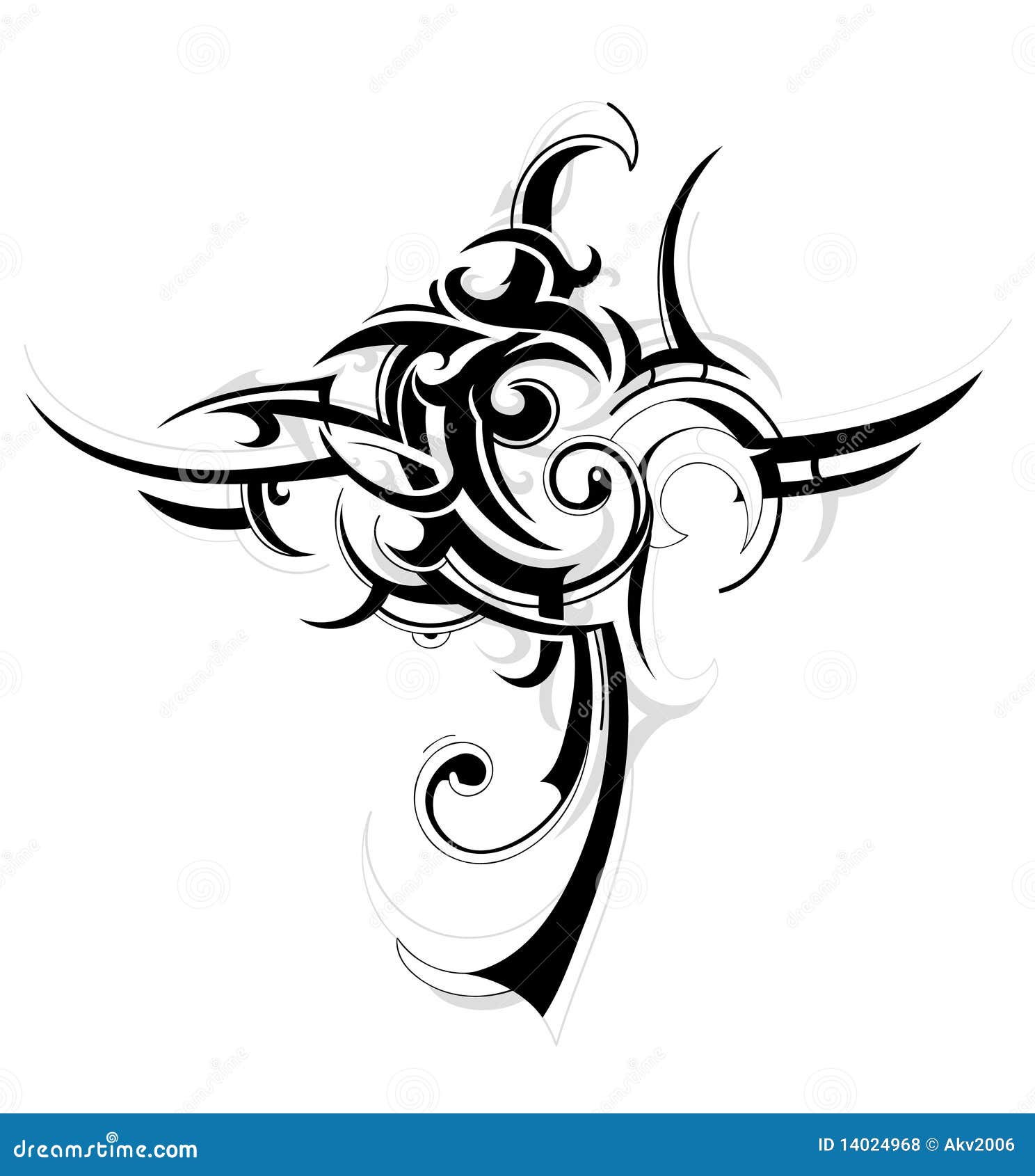 Tribal art shape stock vector. Illustration of decorative - 14024968