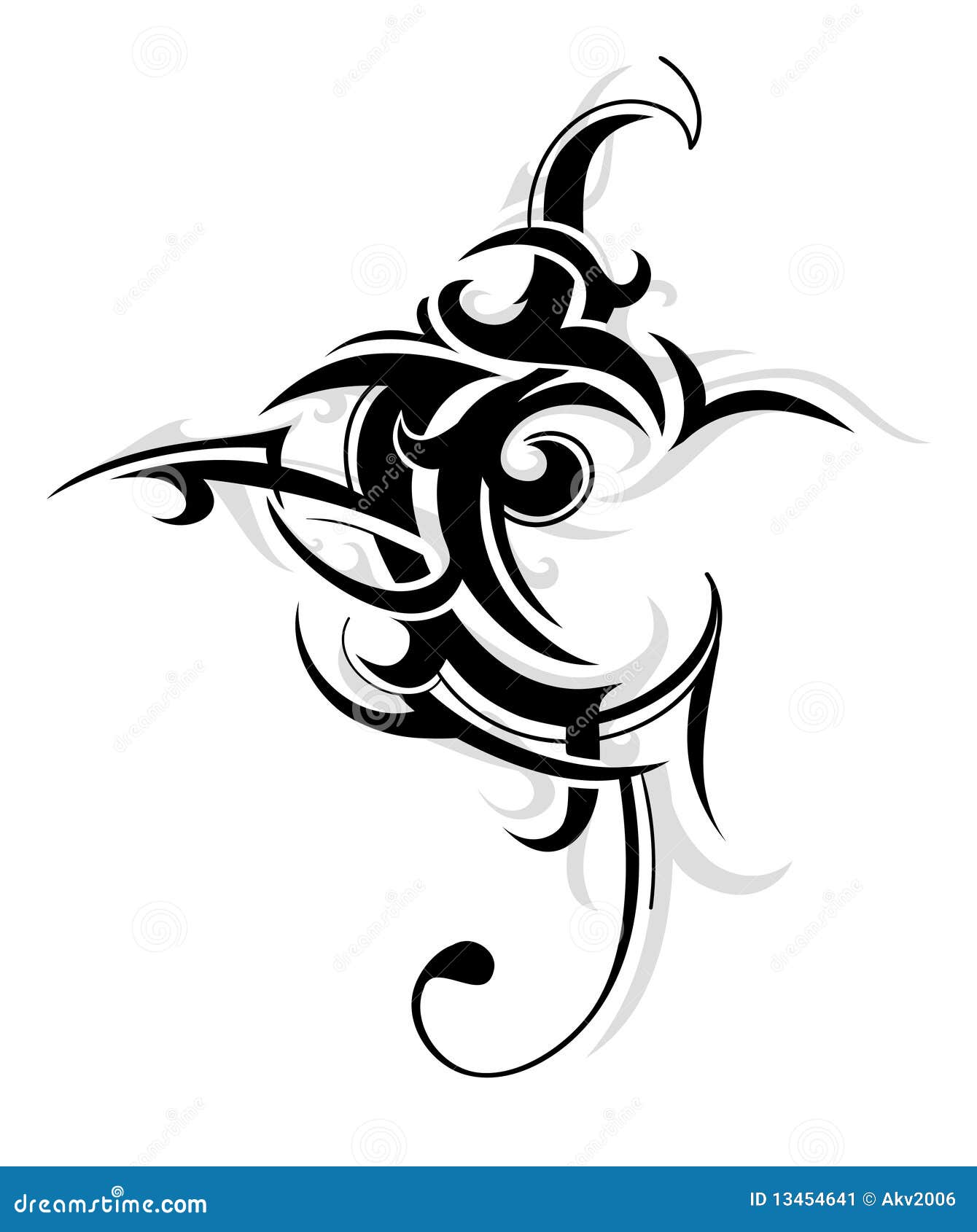 Tribal art swirl stock vector. Illustration of swirls - 13454641