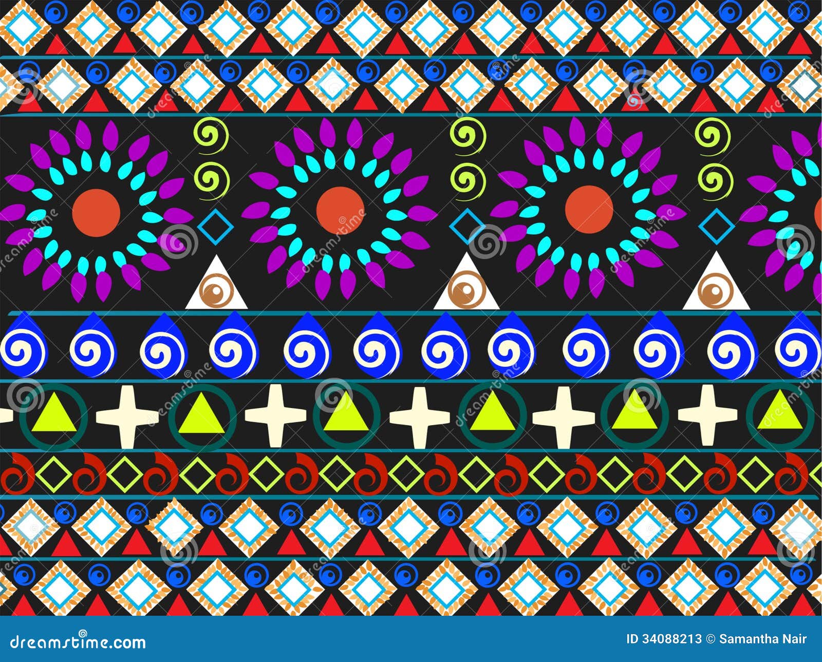 Tribal artwork stock illustration. Illustration of folk - 34088213
