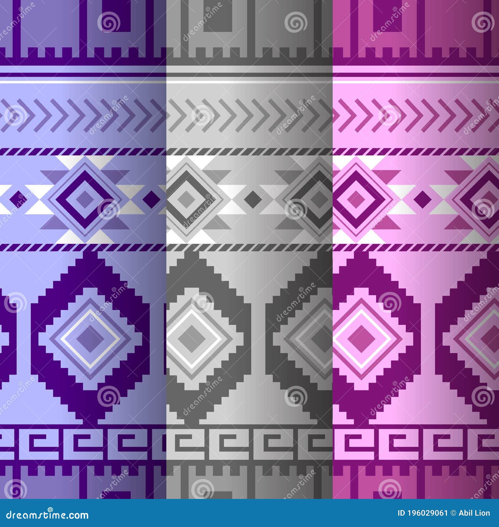 Tribal Aztec Print Template . Stock Vector - Illustration of black ...