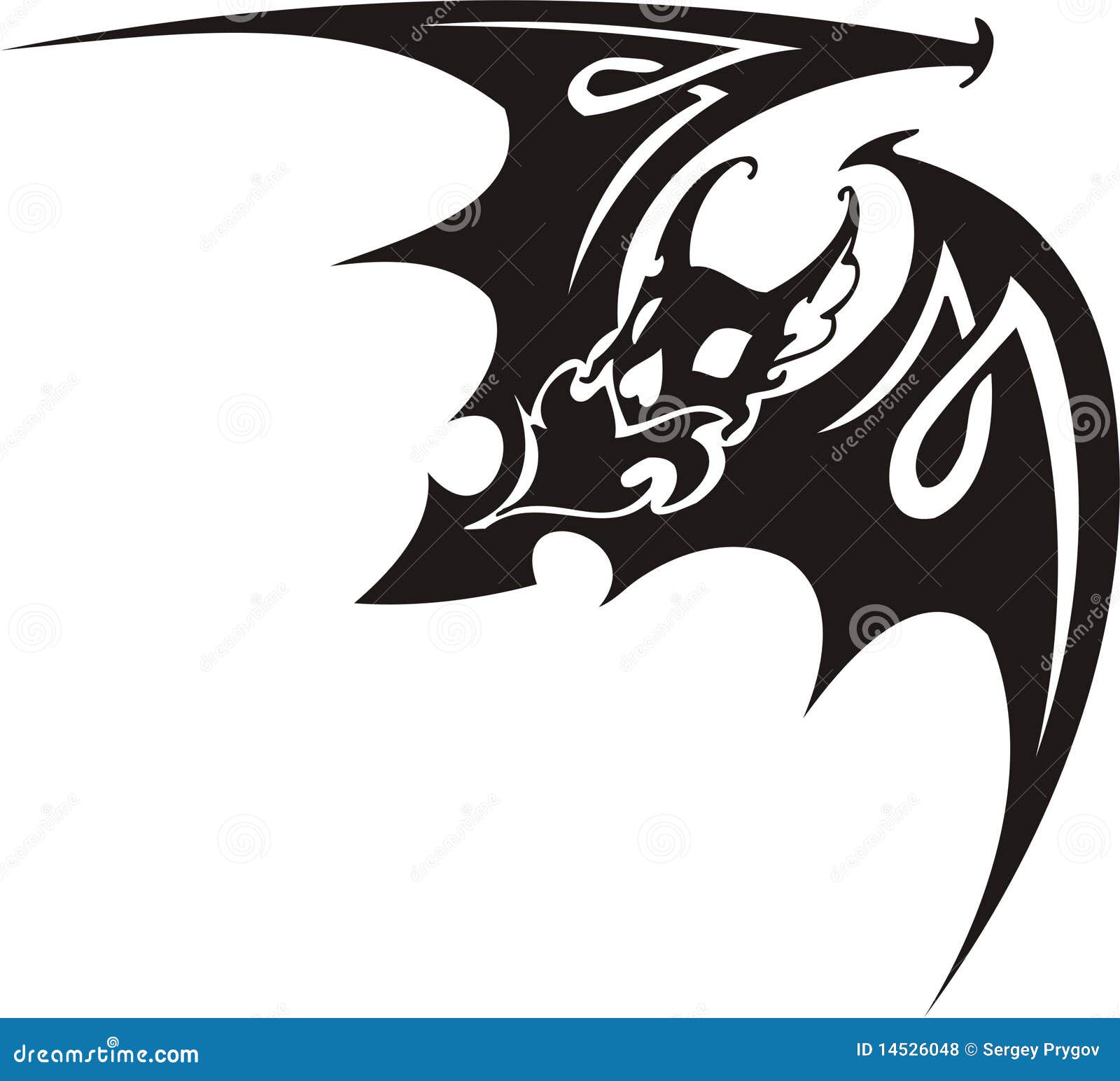 Tribal Bat . stock vector. Illustration of black, fauna - 14526048