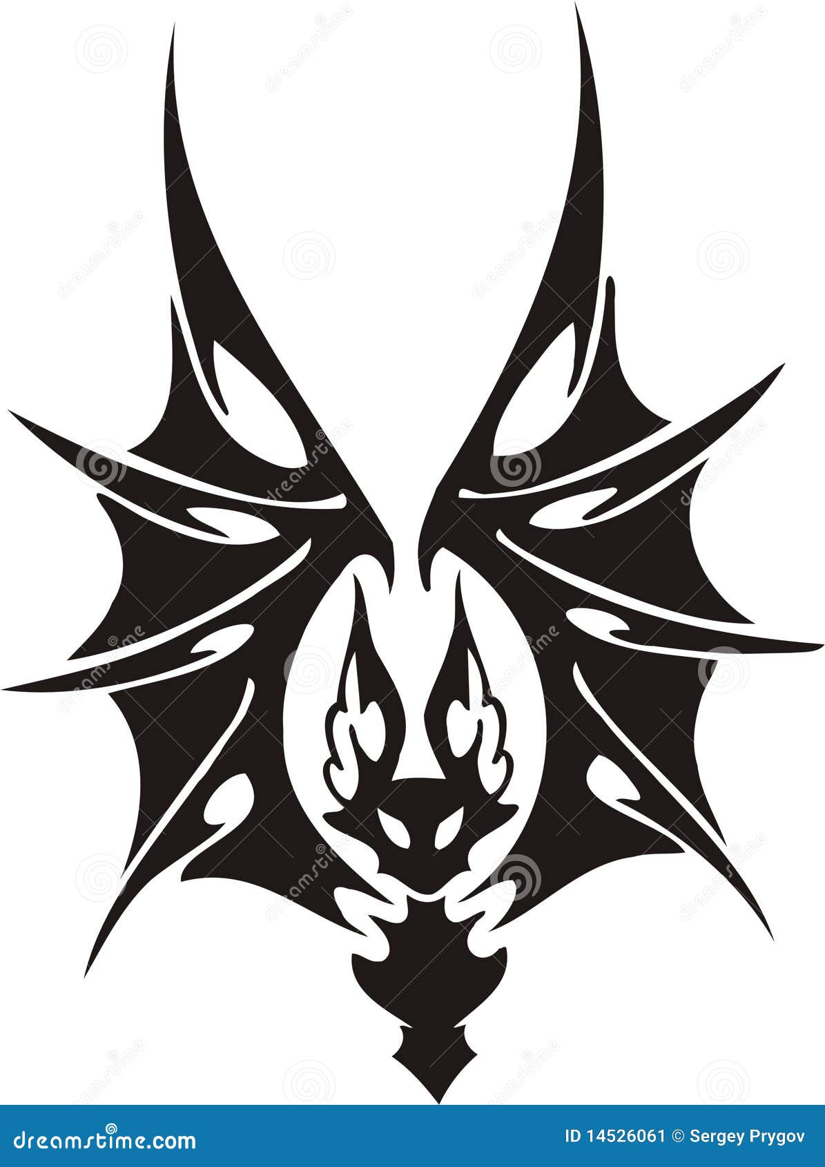 Tribal Bat . stock vector. Illustration of tire, element - 14526061