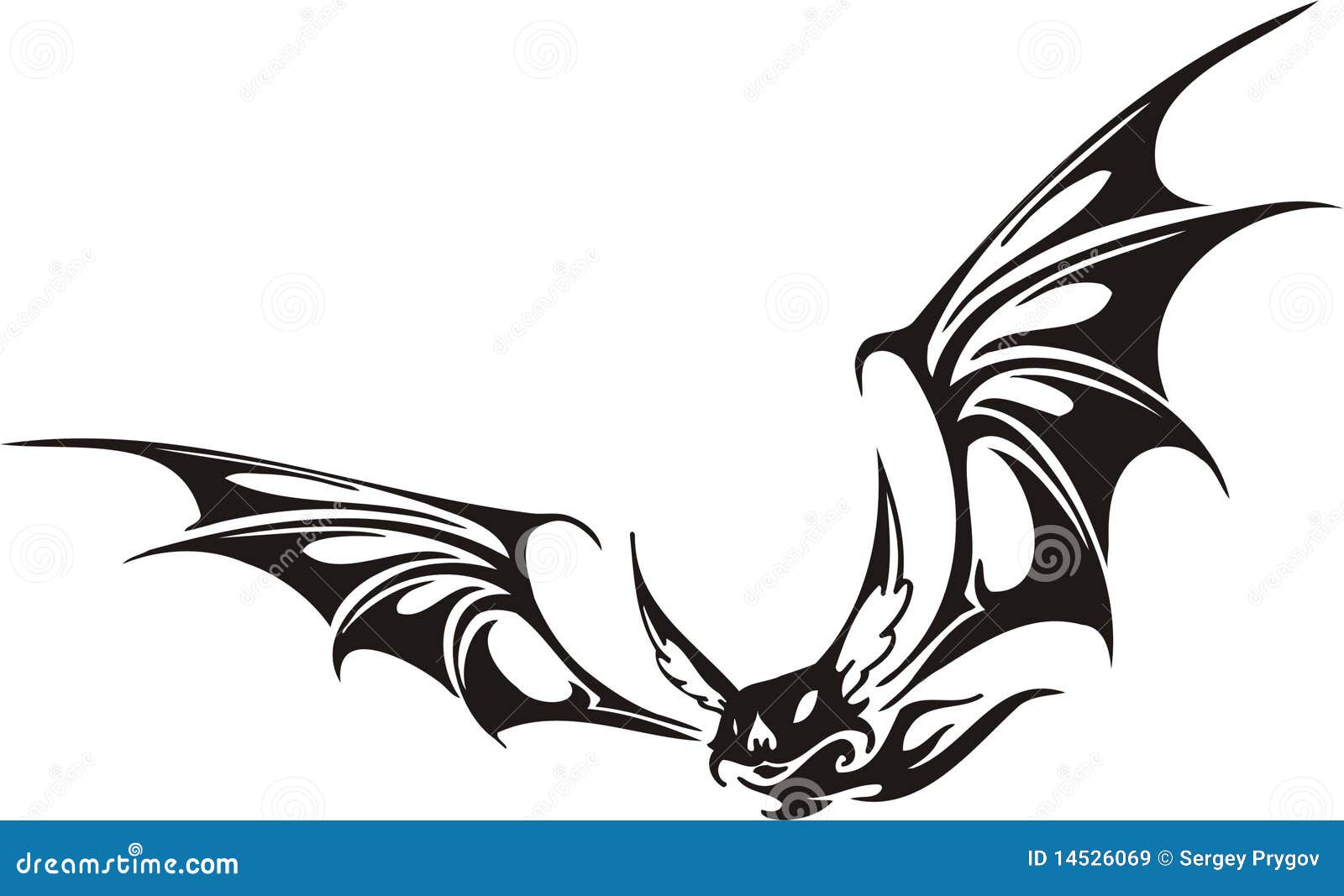 Tribal Bat . stock vector. Illustration of vampire, drawing - 14526069