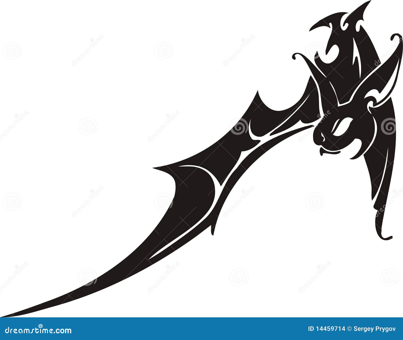 Tribal Bat 9. stock vector. Illustration of fauna, dark - 14459714