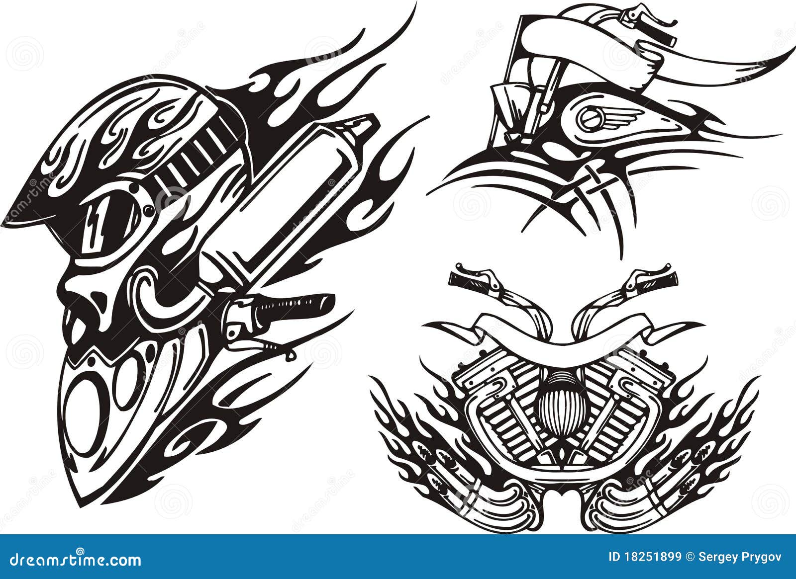 Tribal bikes. stock illustration. Illustration of human - 18251899