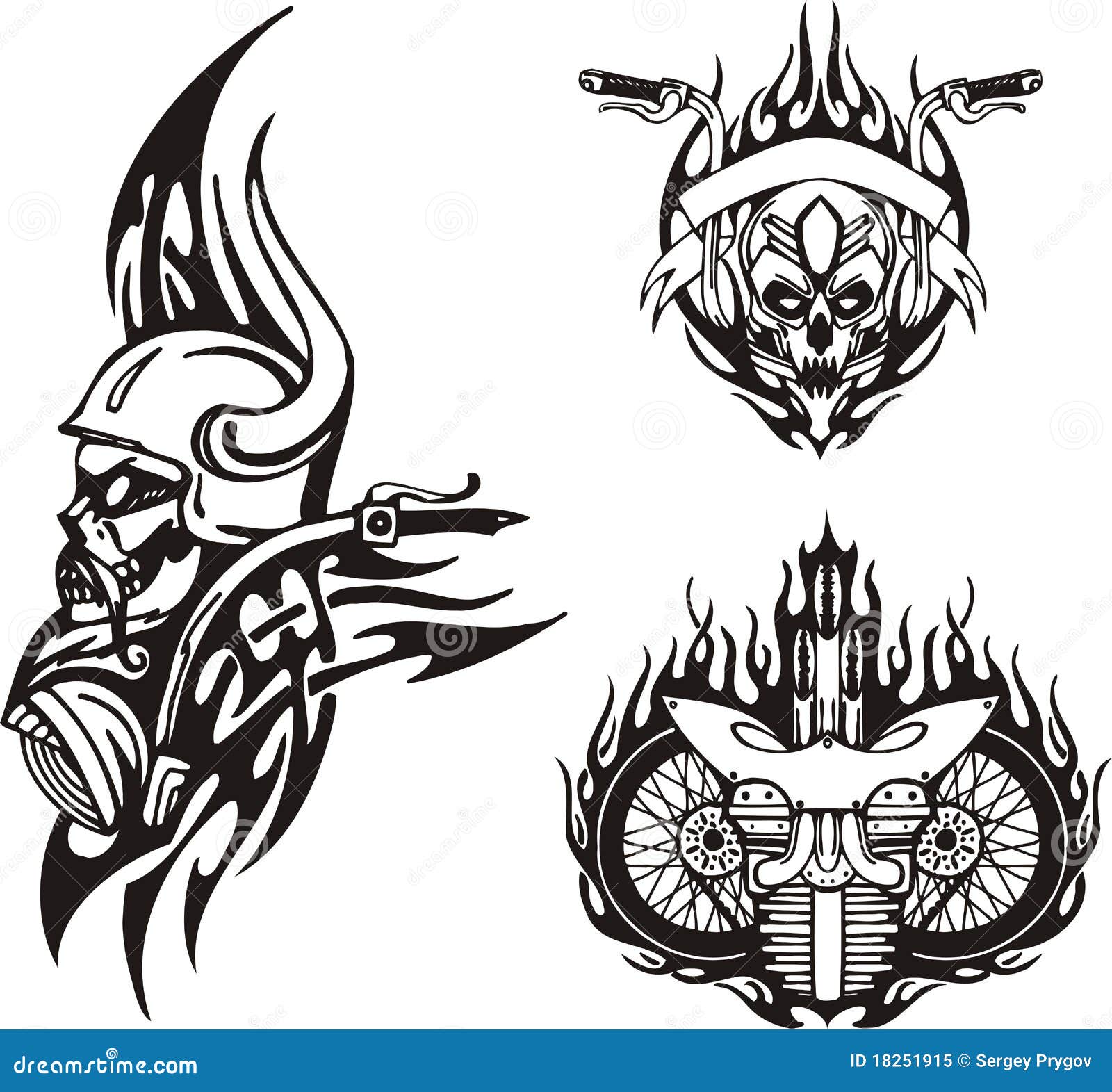 Tribal bikes. stock illustration. Illustration of modern - 18251915