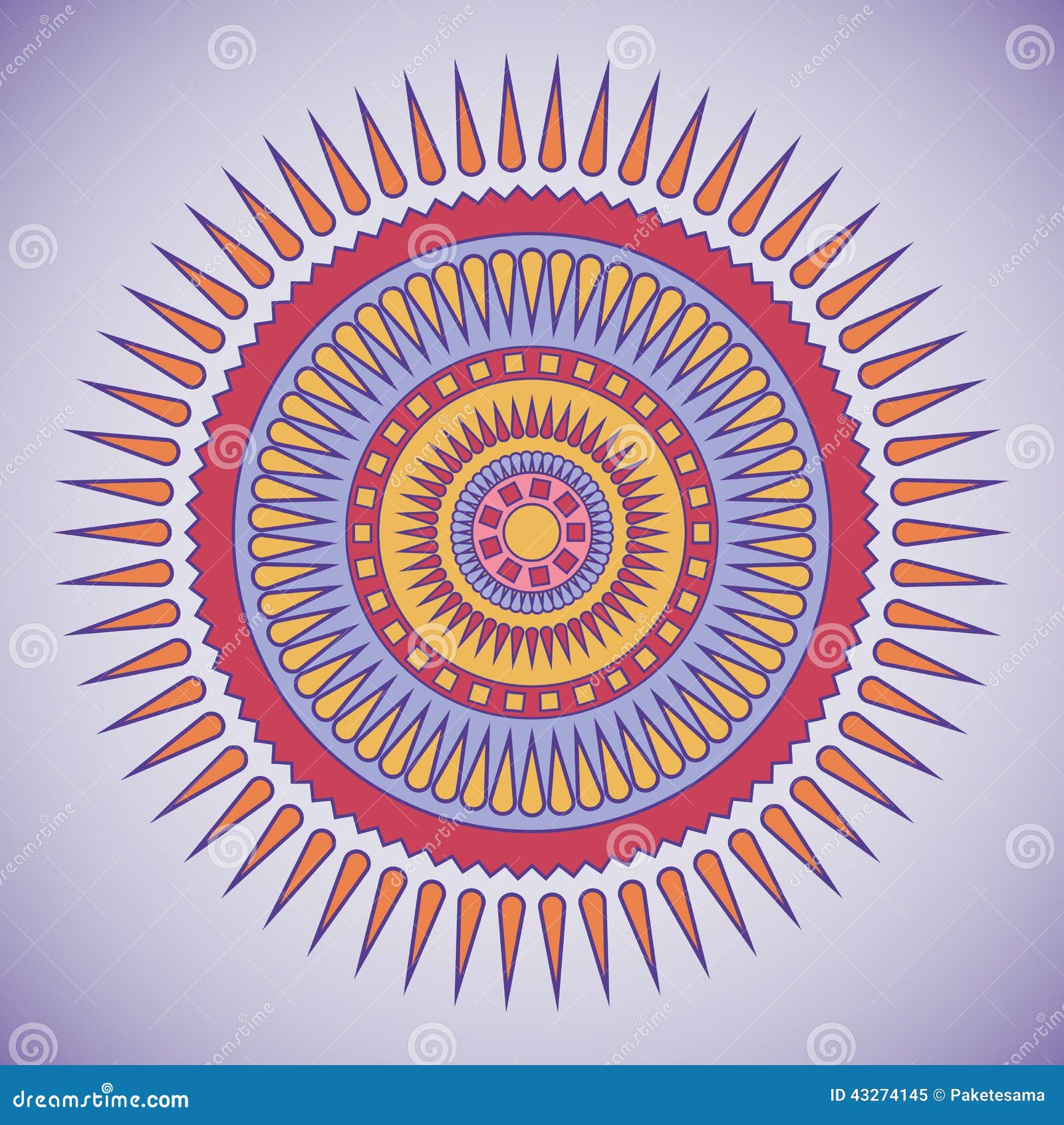 Tribal circle design. stock vector. Illustration of artistic - 43274145
