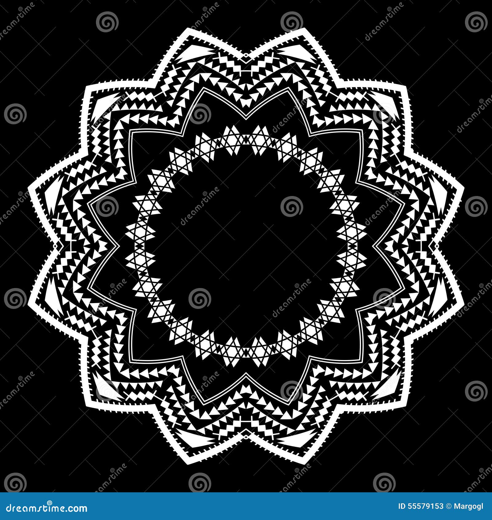 Neo Tribal Circle Frames. Round Cyber Sigilism Swirl, Abstract Circular ...