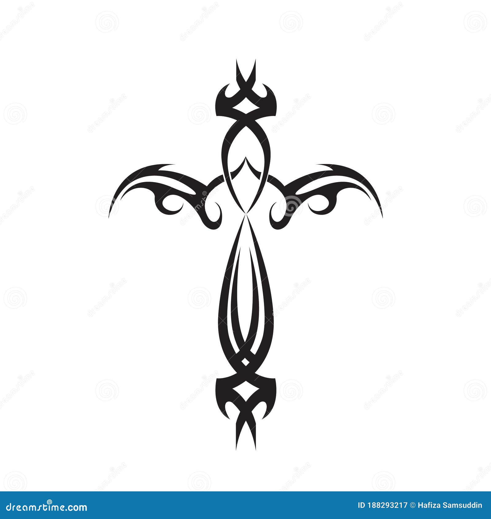 Tribal Cross Tattoo Design