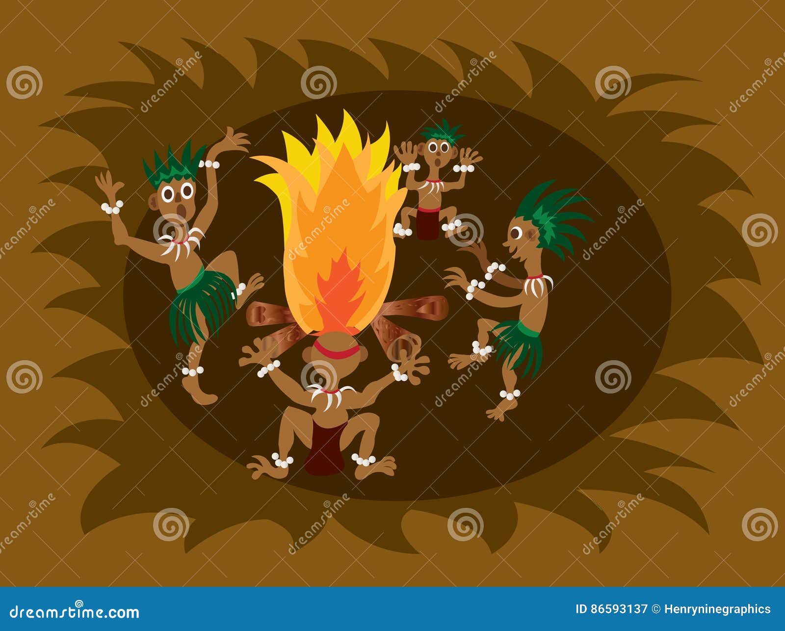 Tribal dance 1 stock vector. Illustration of tribes, tribesmen - 86593137