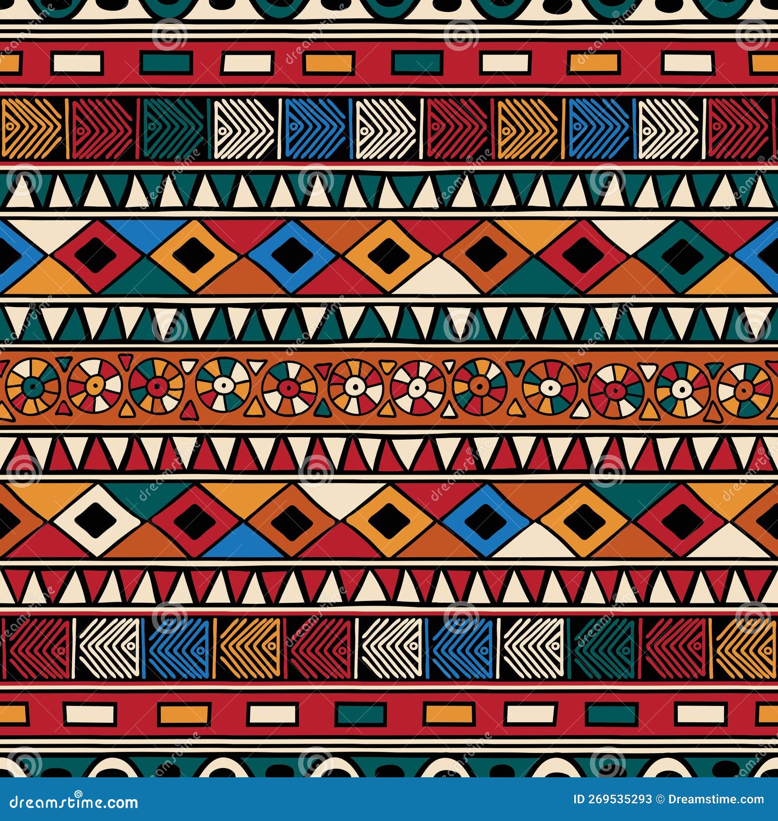 Tribal Ethnic Background Pattern 8 Stock Vector - Illustration of ...