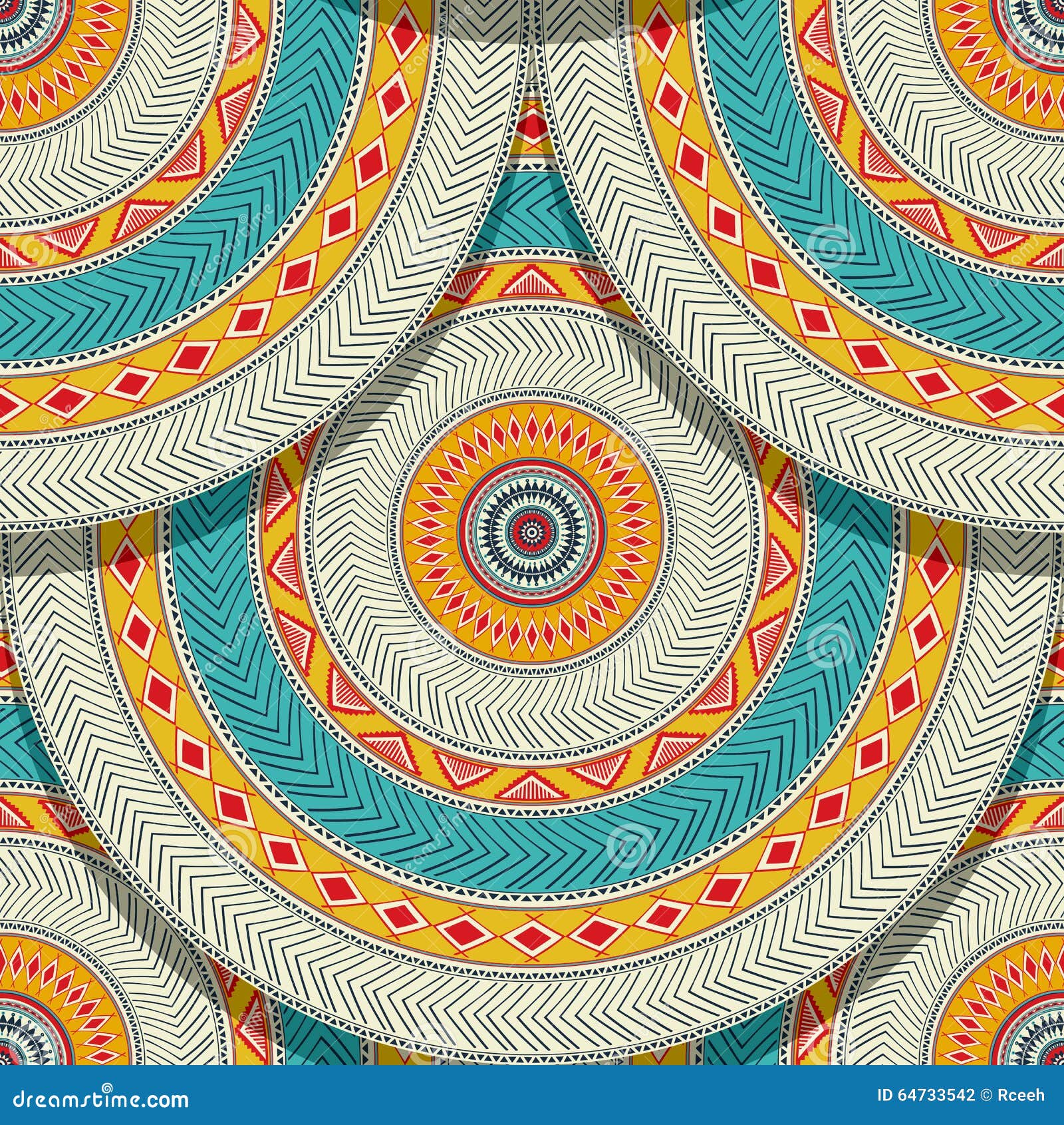 Tribal Ethnic Geometric Seamless Stock Vector - Illustration of indian ...