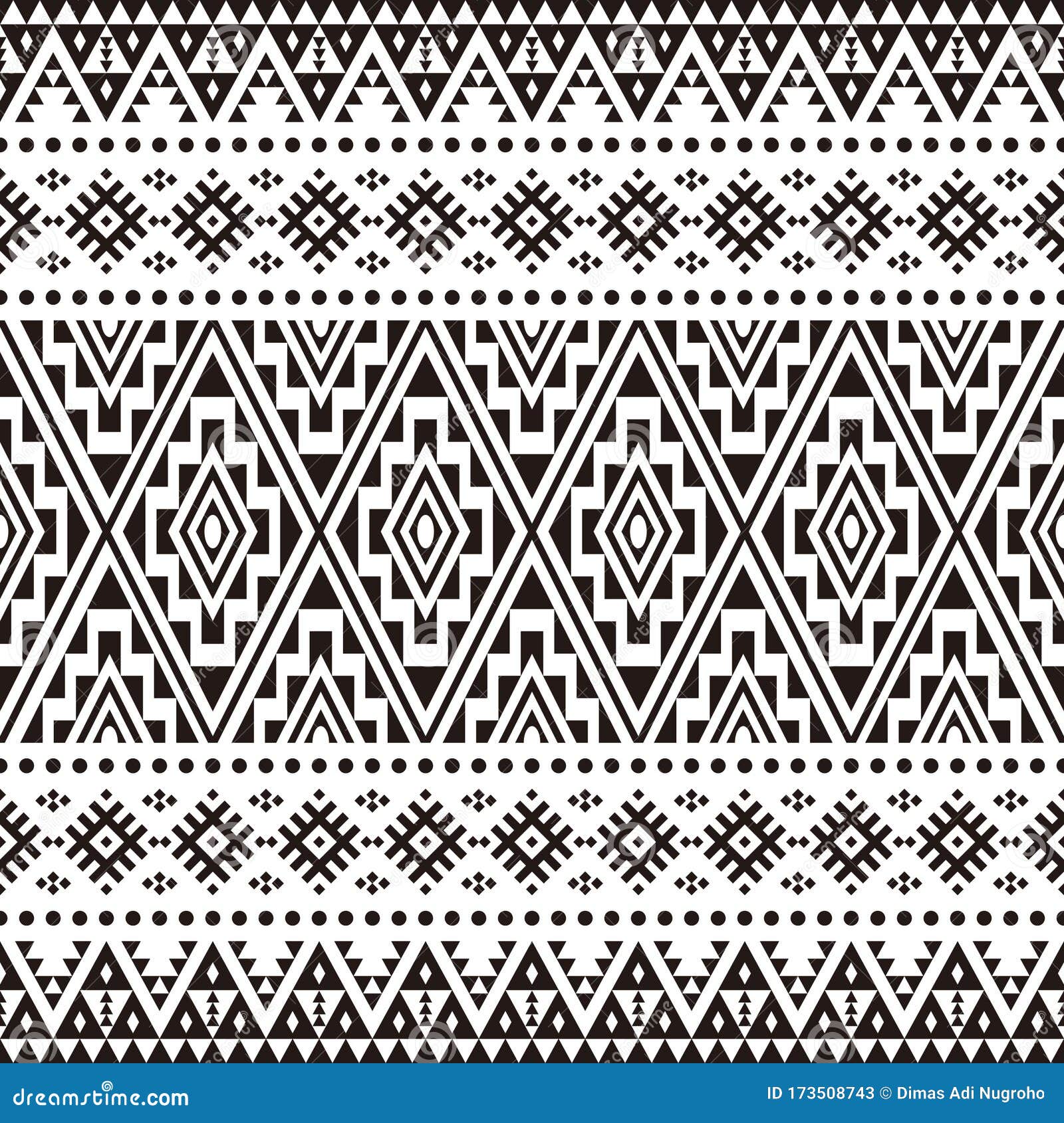 Tribal Ethnic Vector Texture. Seamless Striped Pattern in Aztec Style ...