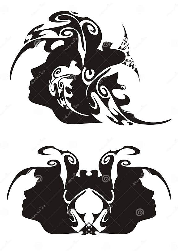 Tribal face stock vector. Illustration of abstract, female - 23547513
