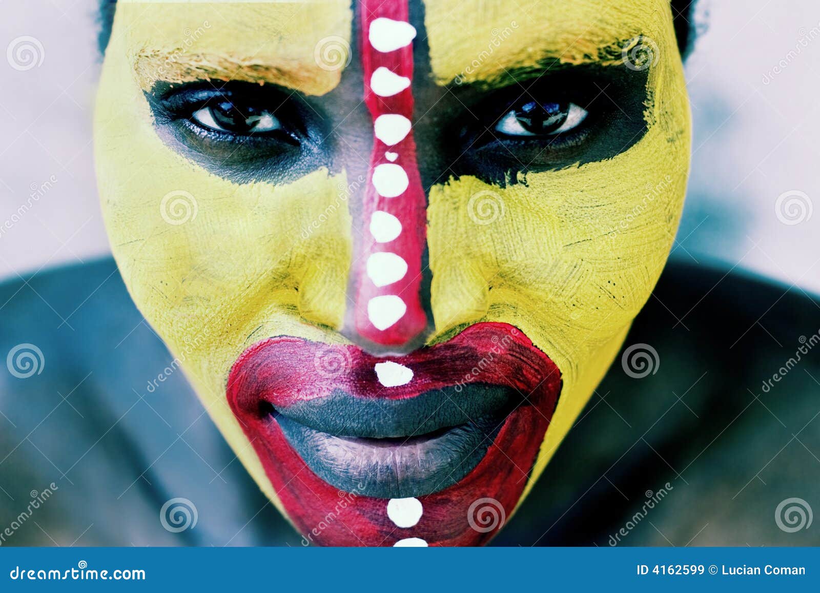 Tribal face stock image. Image of gorgeous, isolated, design - 4162599
