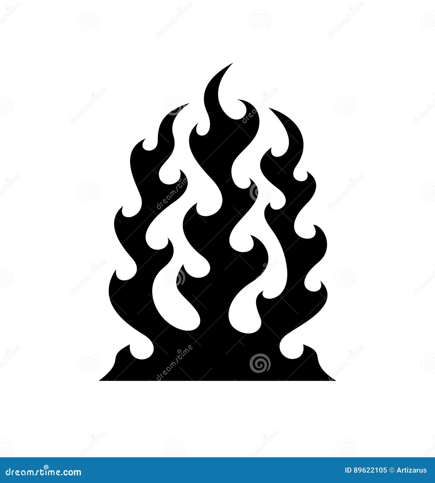 Tribal fire flame stock vector. Illustration of heat - 89622105
