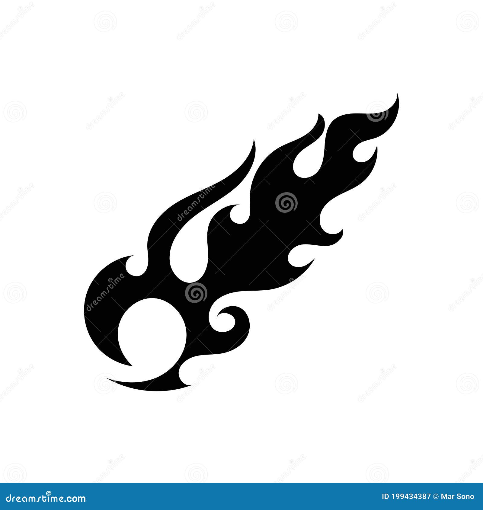 Tribal Flame Vector Symbol Image Template Stock Vector - Illustration ...