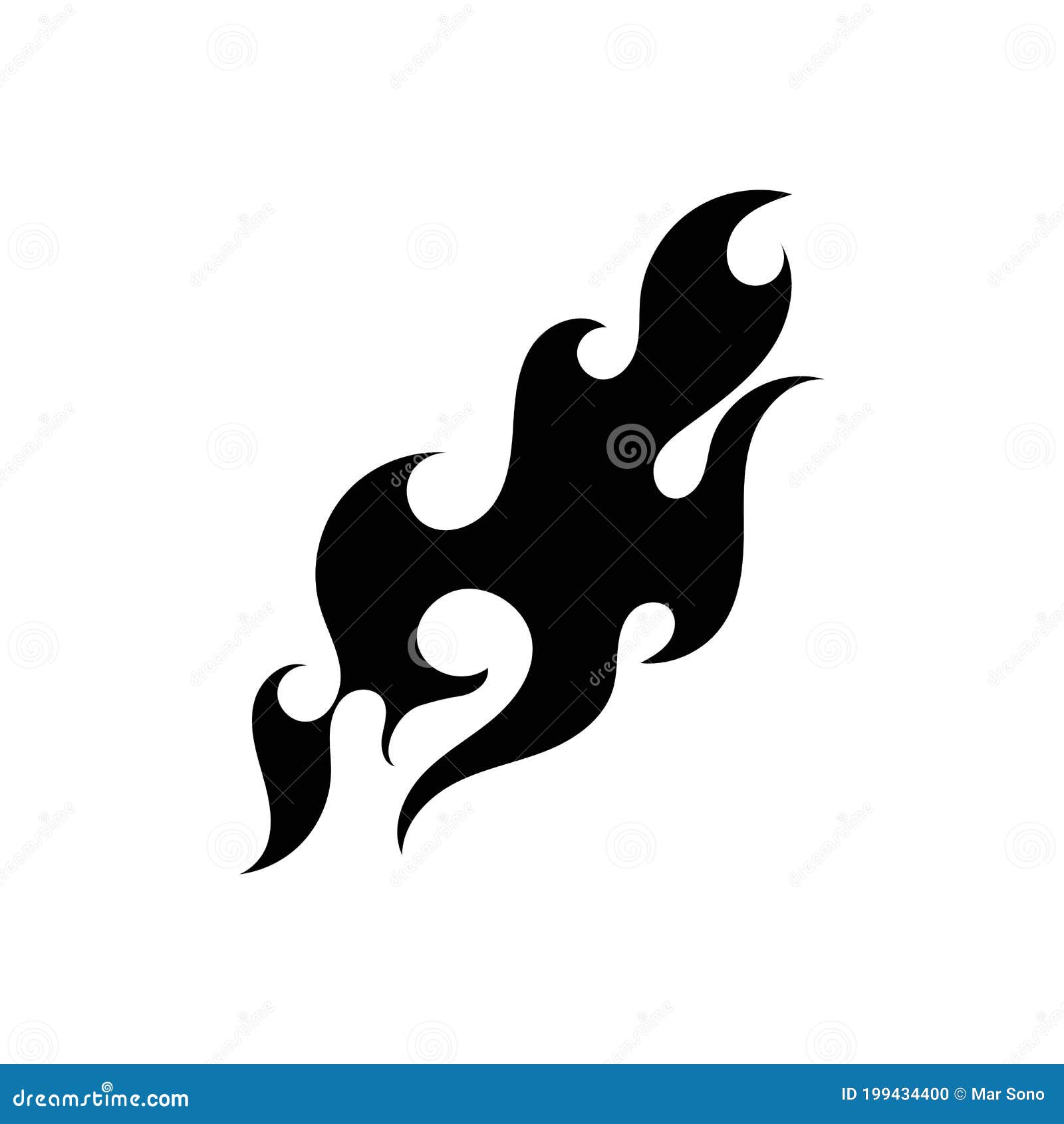 Tribal Flame Vector Symbol Image Template Stock Vector - Illustration ...