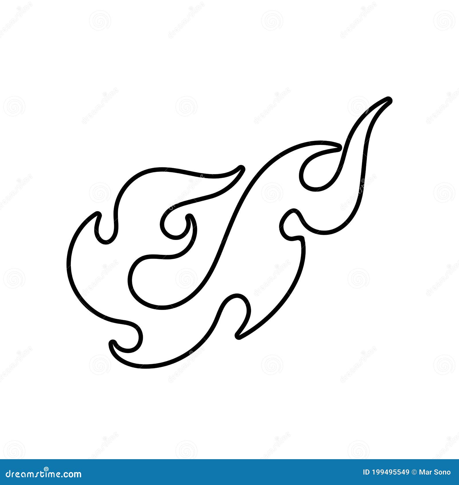 Tribal Flame Vector Symbol Image Template Stock Vector - Illustration ...