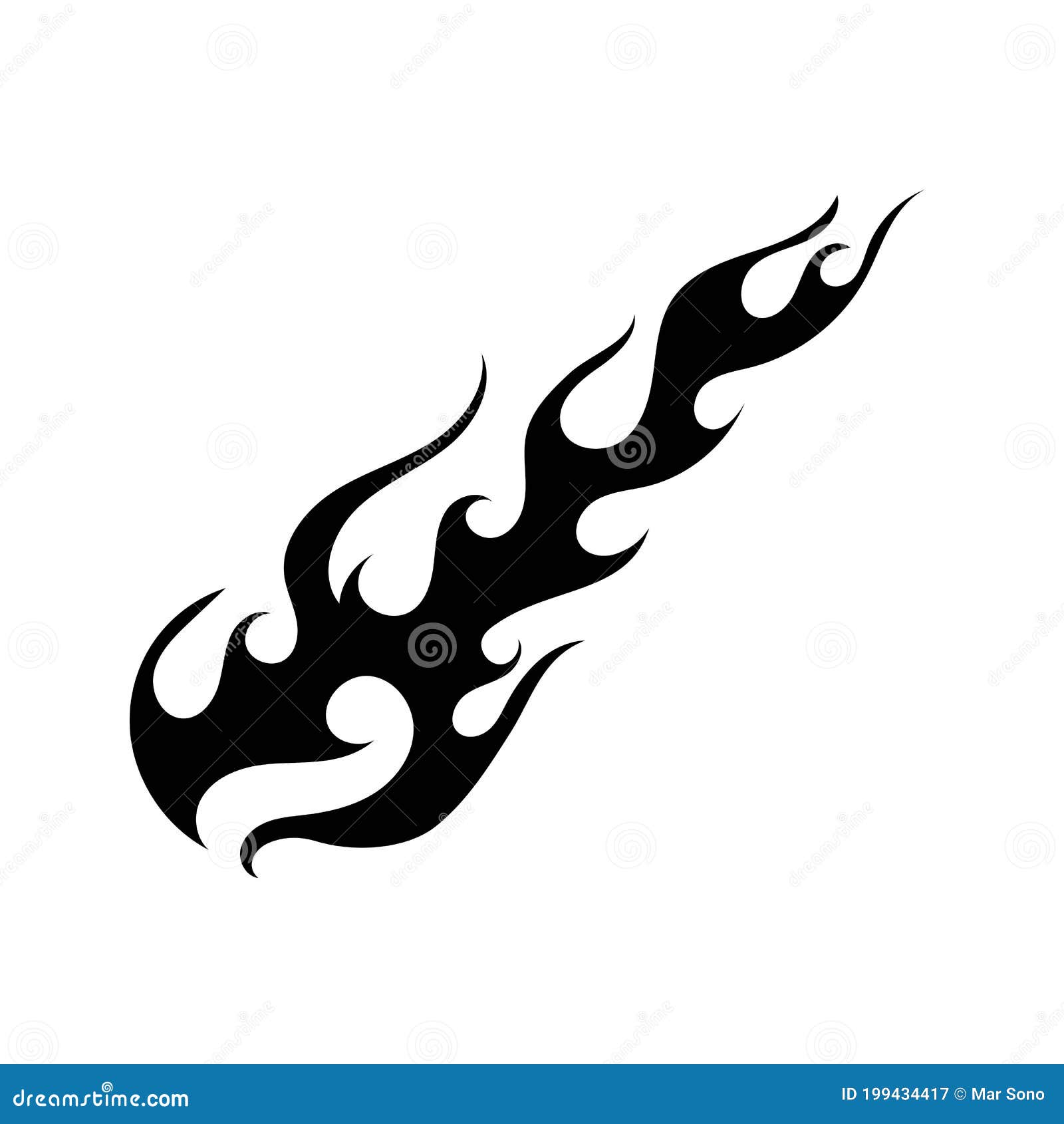 Tribal Flame Vector Symbol Image Template Stock Vector - Illustration ...