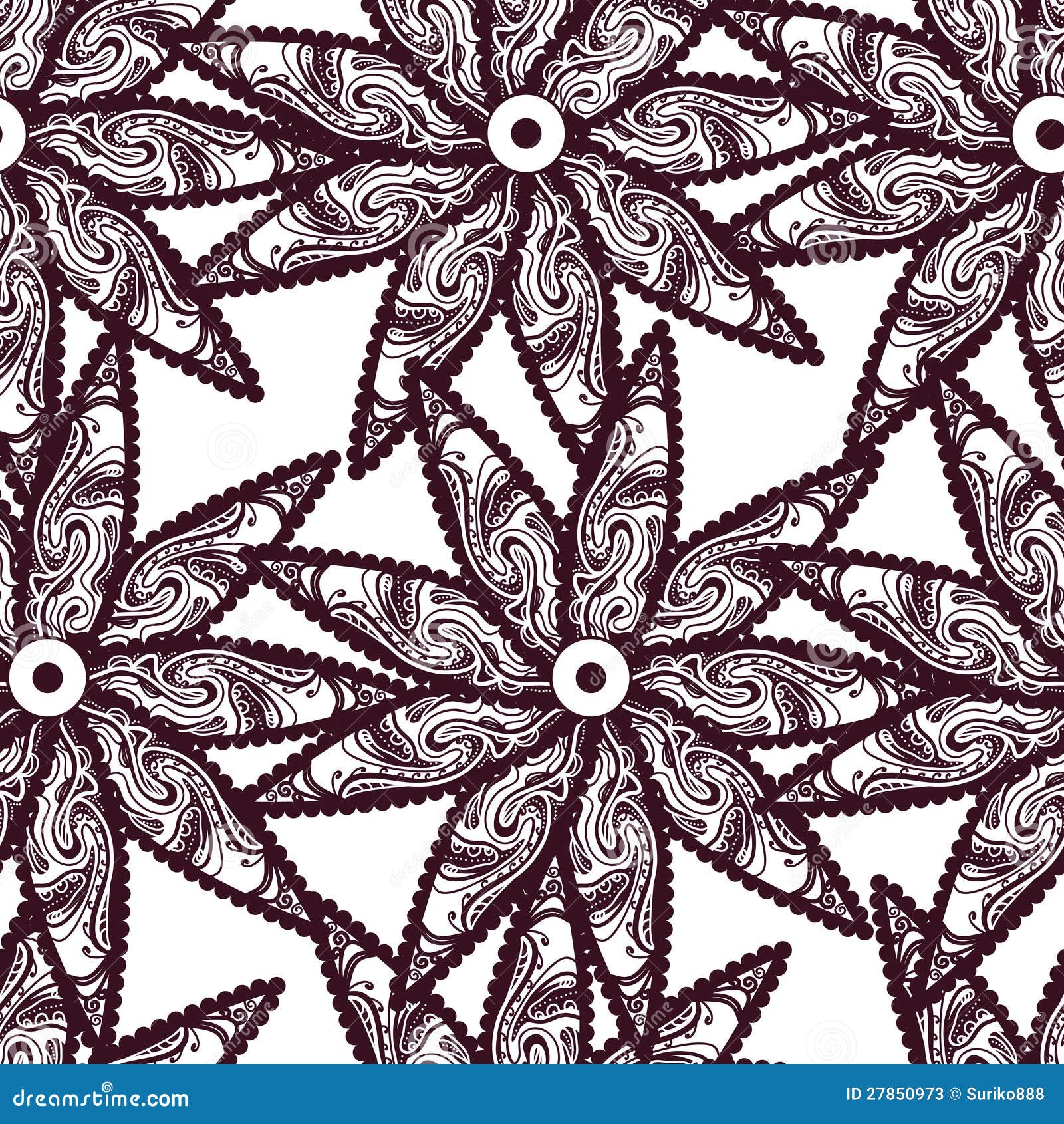 Tribal flowers stock vector. Illustration of fashion - 27850973