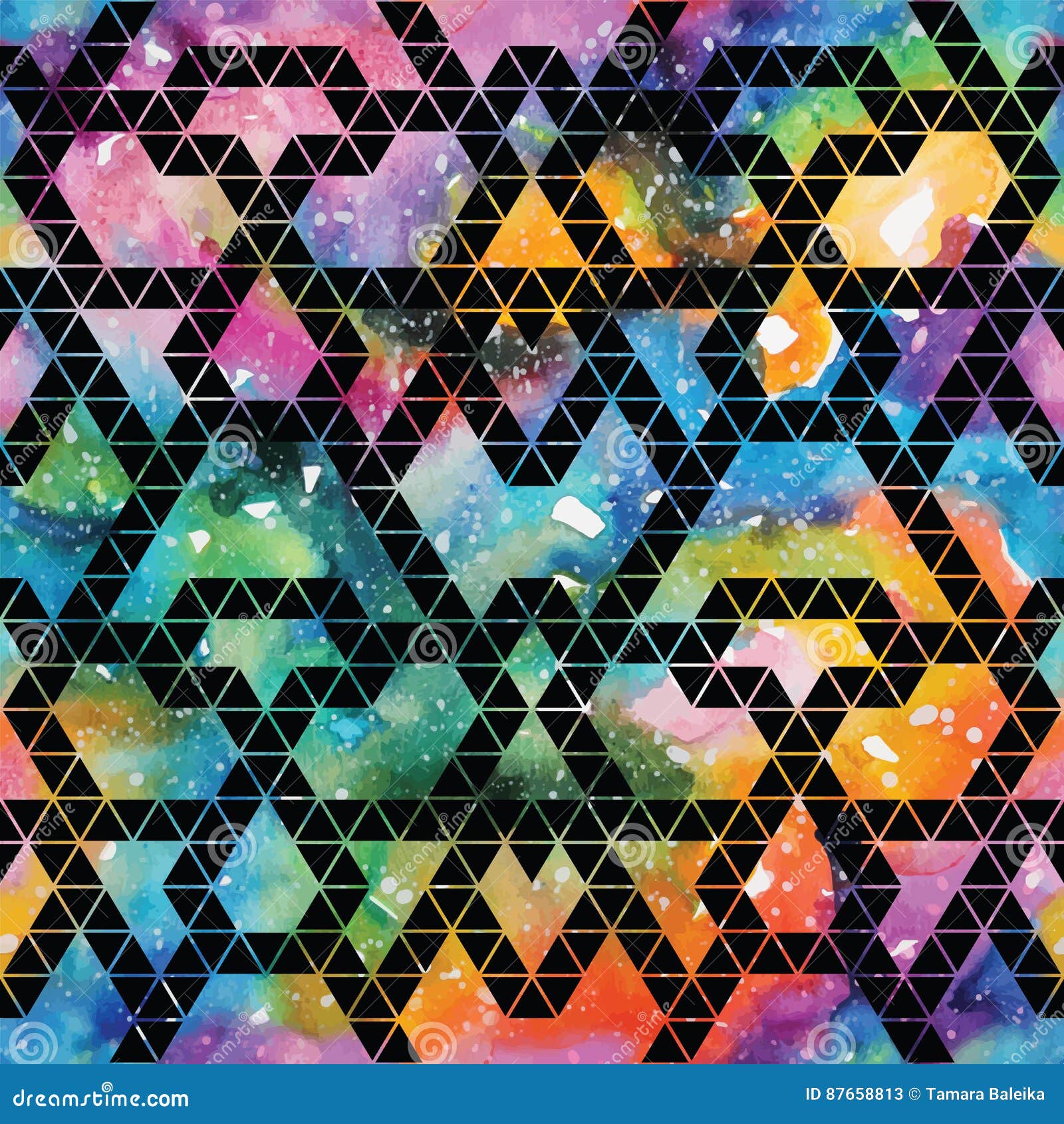 Tribal Galaxy Seamless Pattern. Stock Vector - Illustration of stars ...