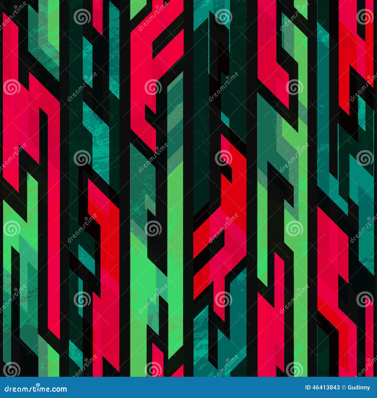 Tribal Geometric African Seamless Vector Pattern In Blue, Kente ...