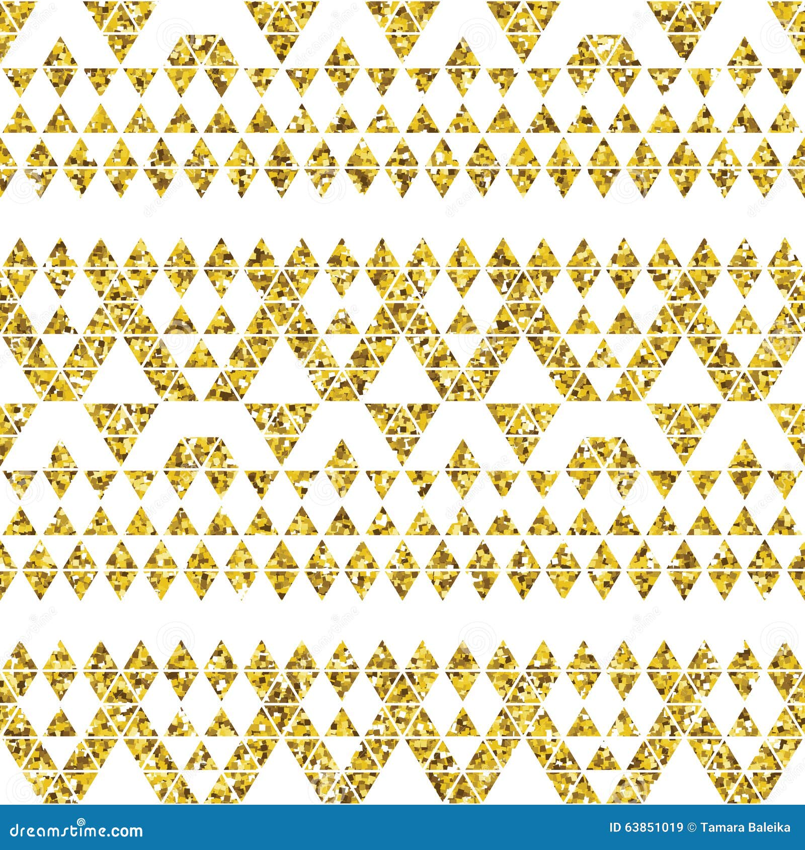 Tribal Glitter Golden Seamless Pattern. Stock Vector - Illustration of ...