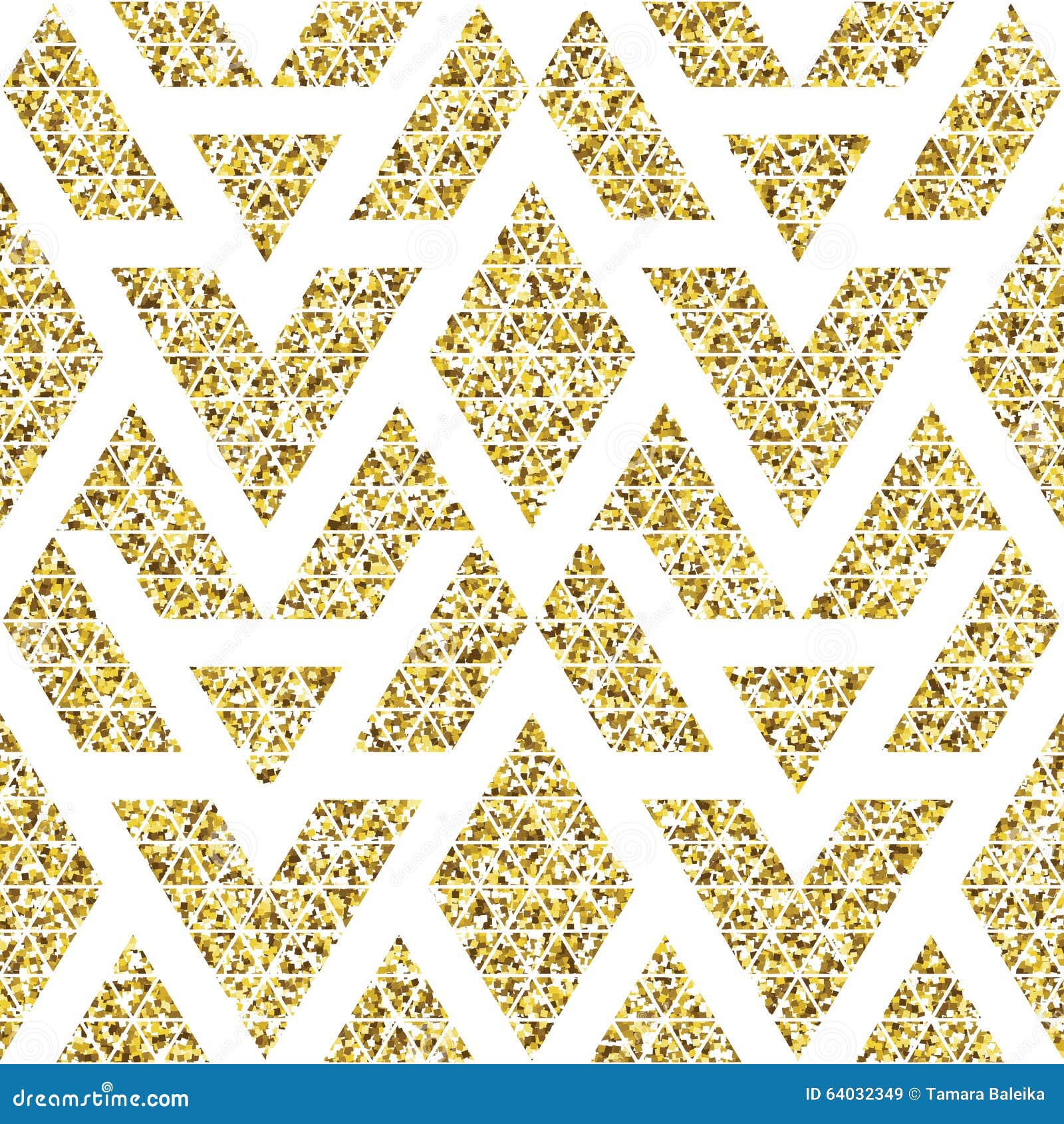 Tribal Glitter Golden Seamless Pattern. Stock Vector - Illustration of ...